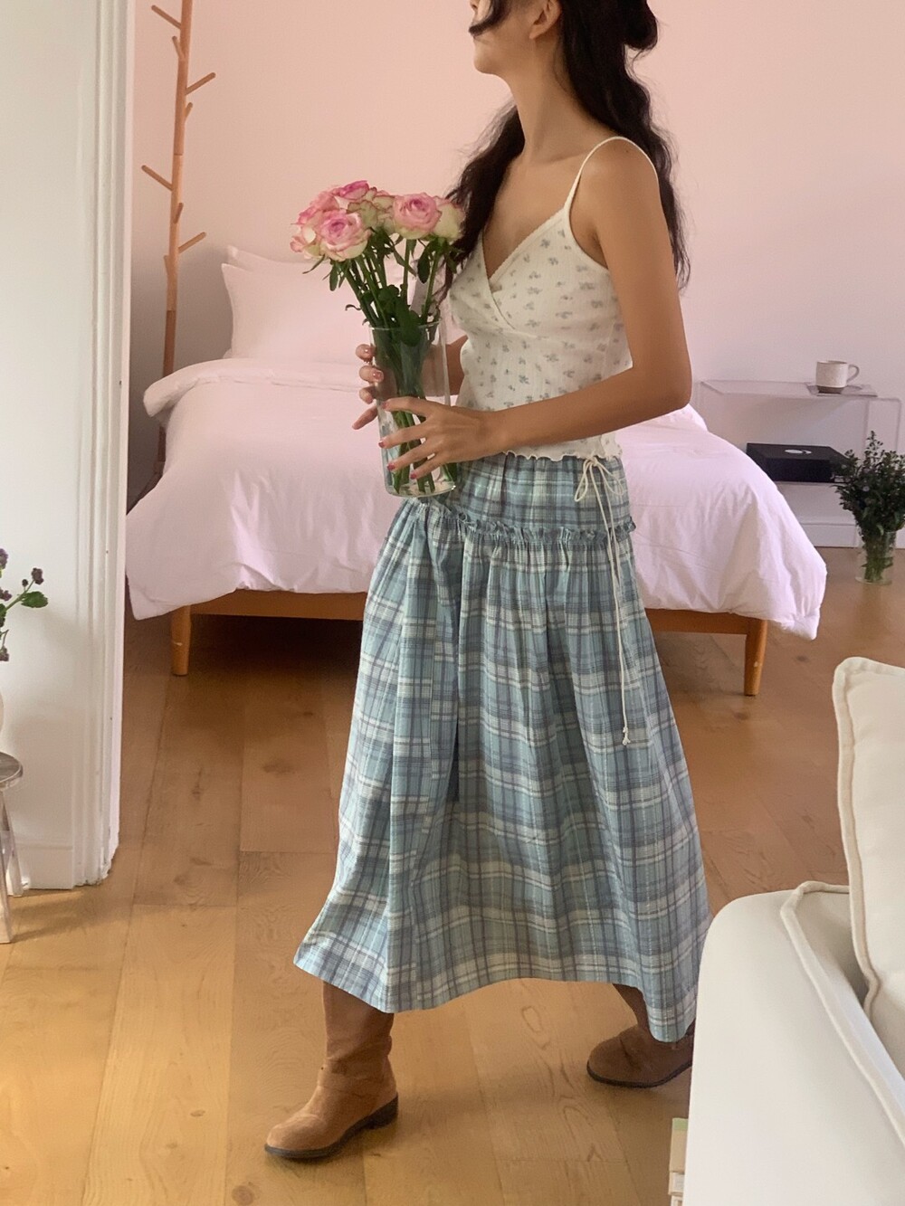 플라워 나시 탑 (4color)