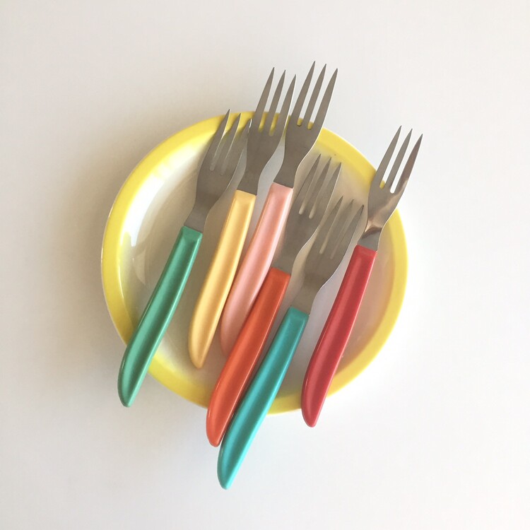Vintage color cutlery