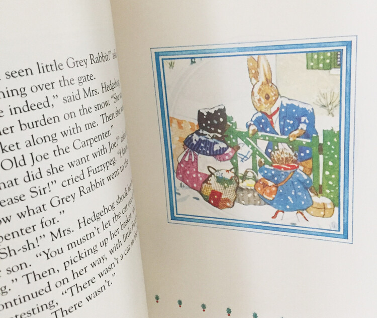 Vintage little grey rabbit's christmas book