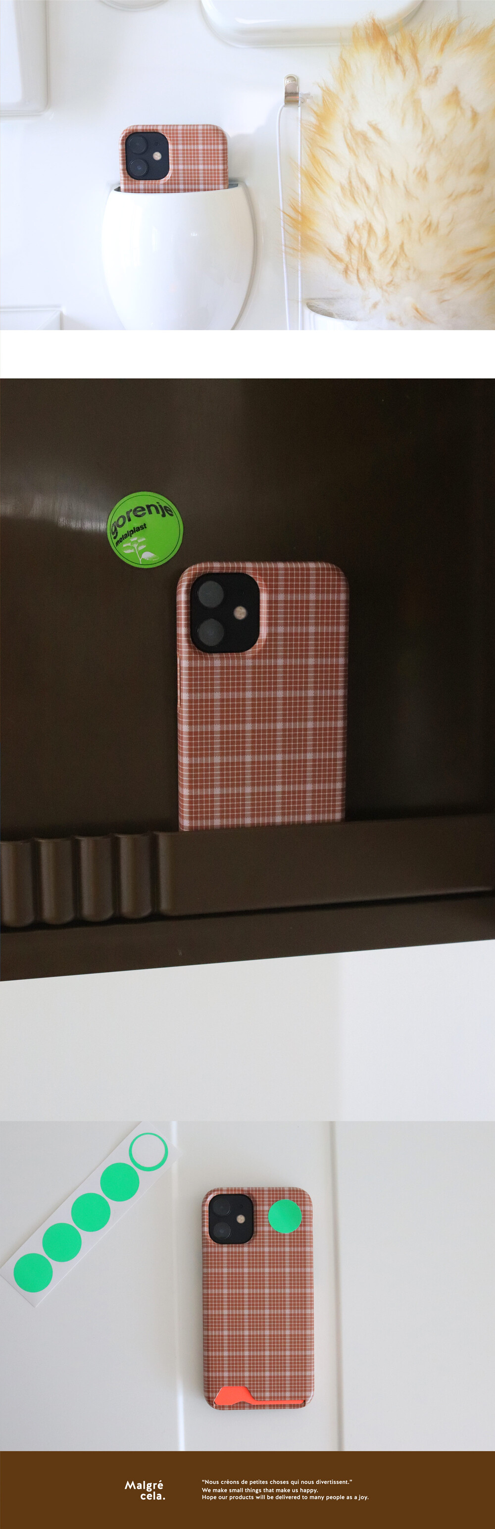 [Order made] IPhone Card slot case - Chocolate bar