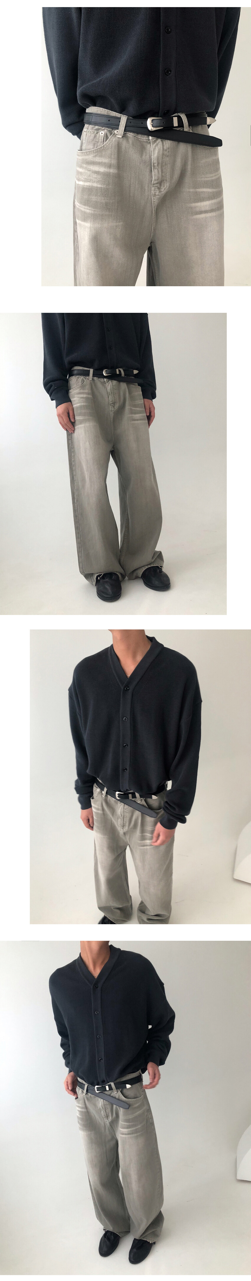 slop dyeing denim pants (light khaki)