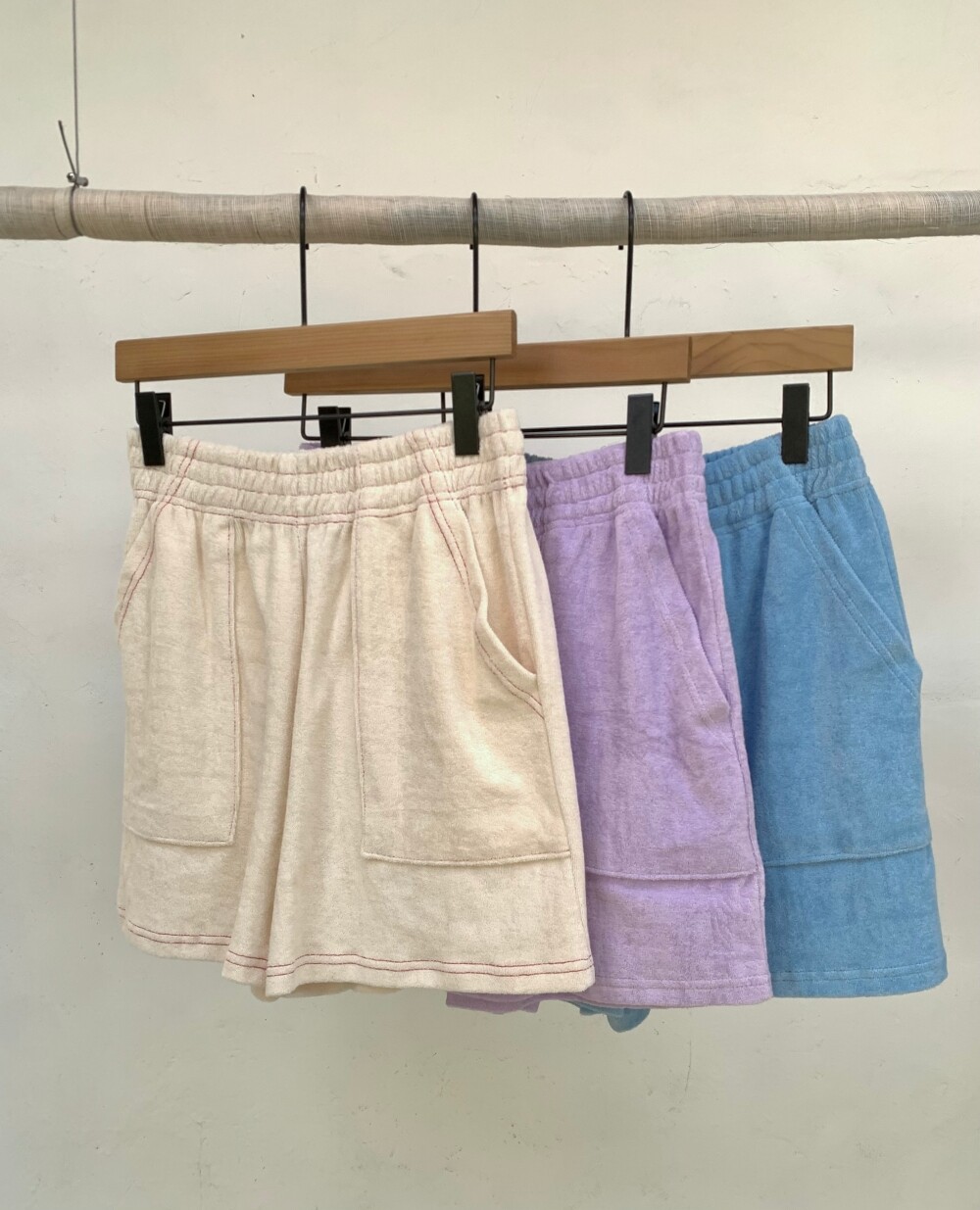 terry shorts / ivory