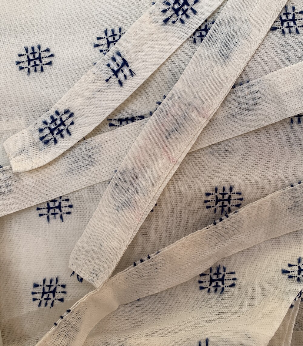 [인도 패브릭] dobby ribbon dress (b-grade)