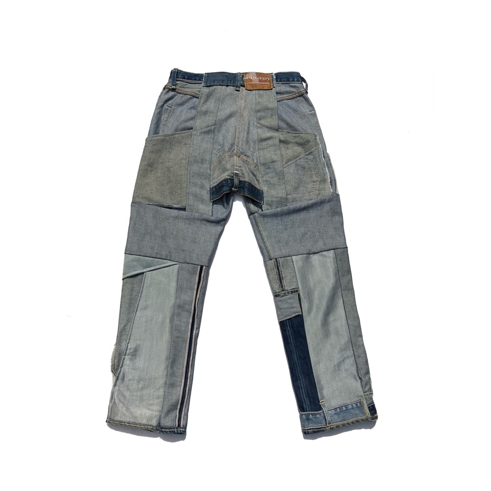 L’ rework denim patchwork jeans CT0018