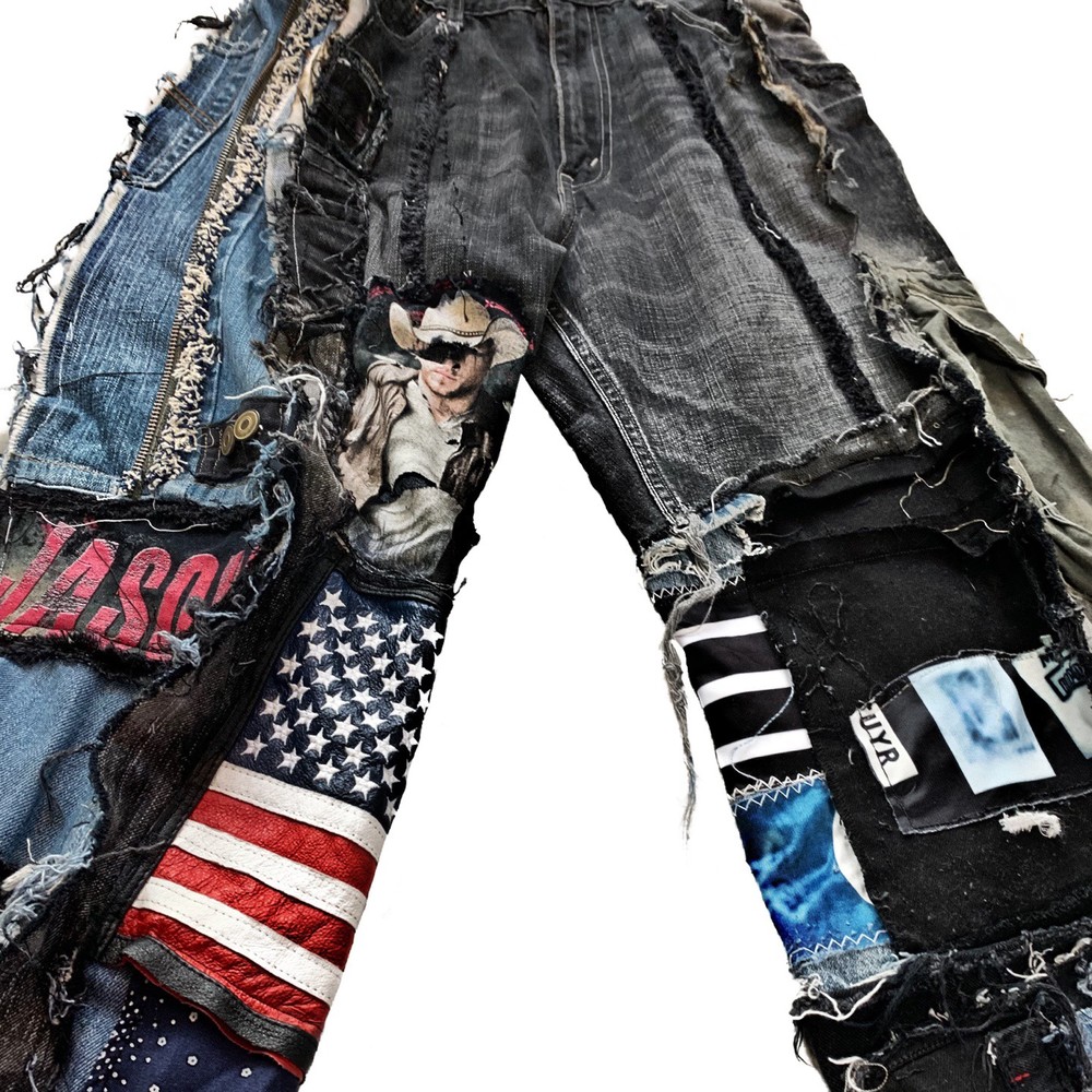 Funk punk patchwork jeans AP0043