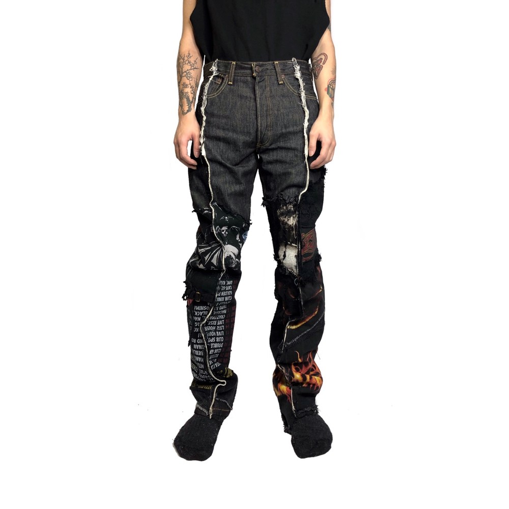 Funk punk patchwork jeans AP0049
