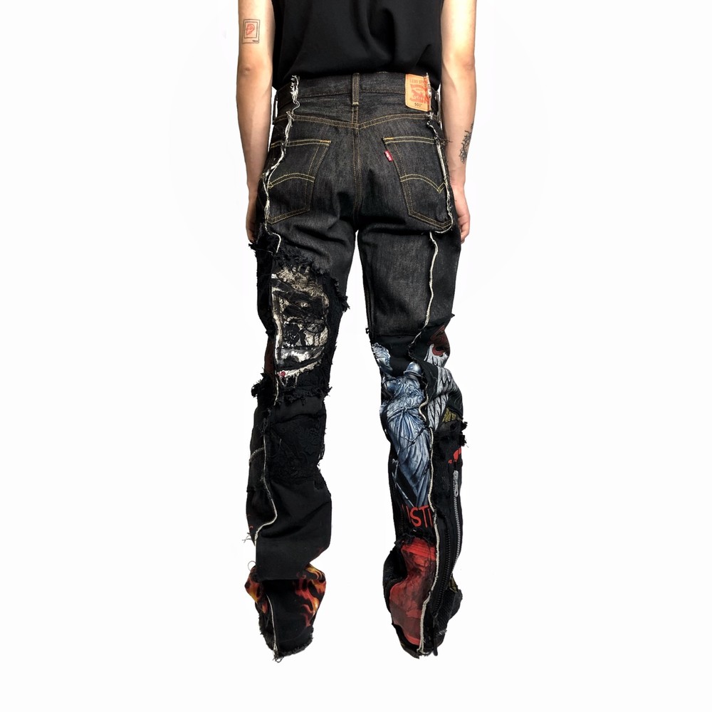 Funk punk patchwork jeans AP0049