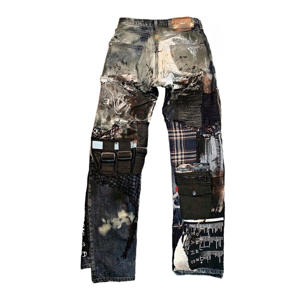 Funk punk patchwork jeans AP0061