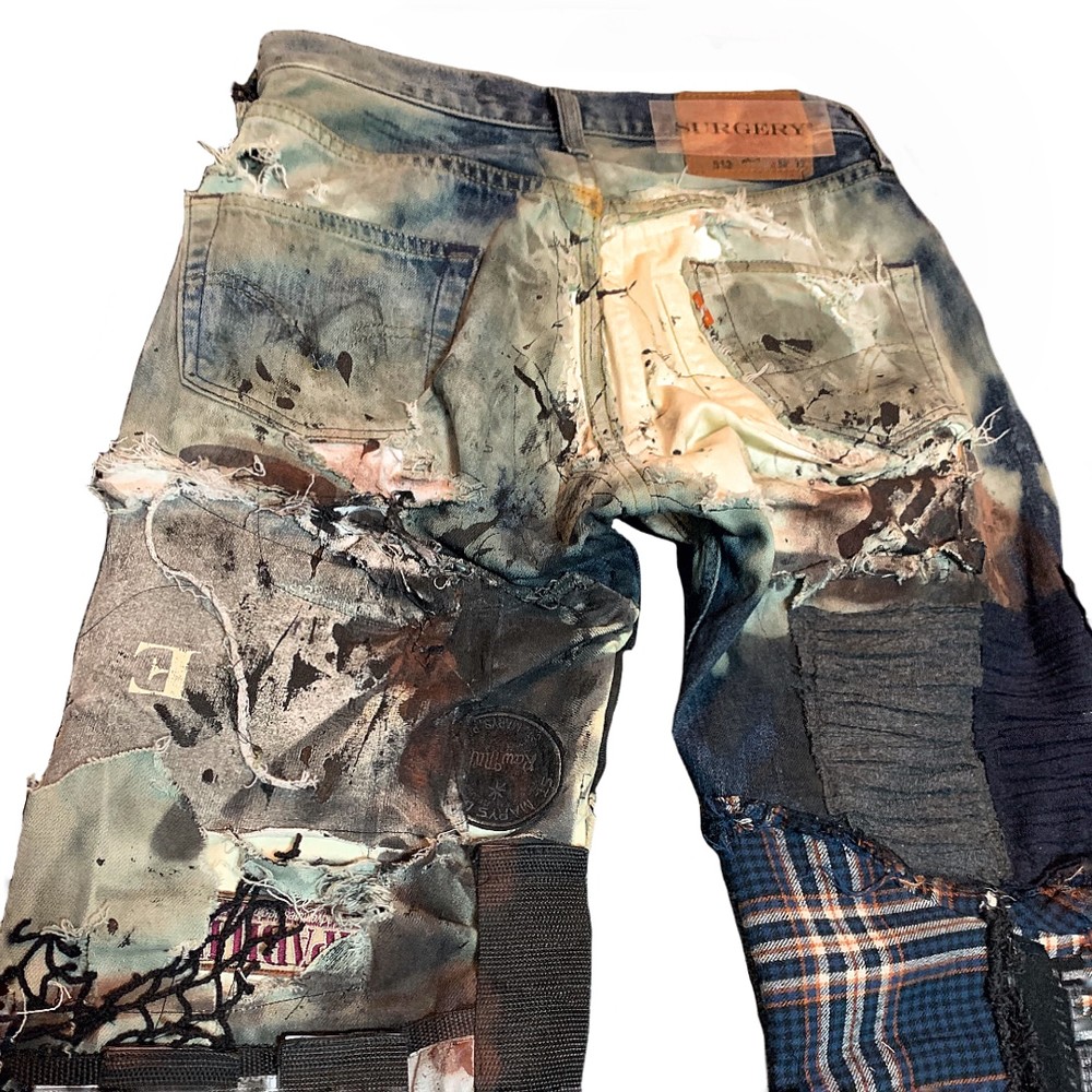 Funk punk patchwork jeans AP0061