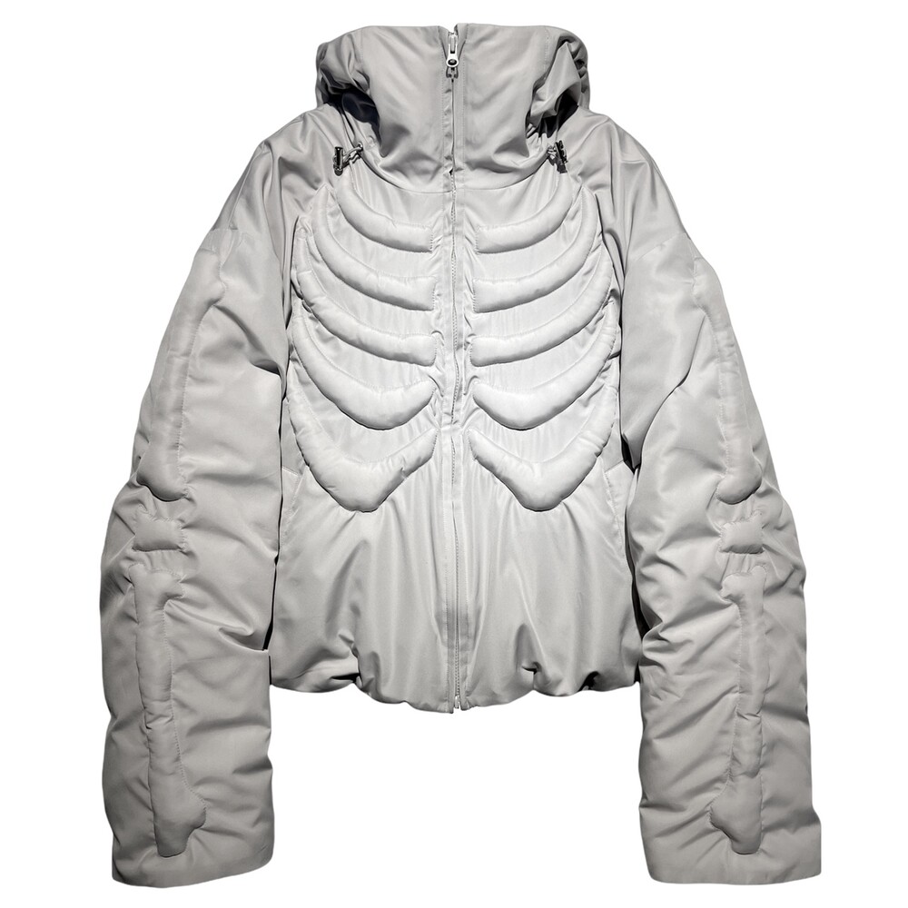 surgery bone embossing puffer jacket 'light grey'