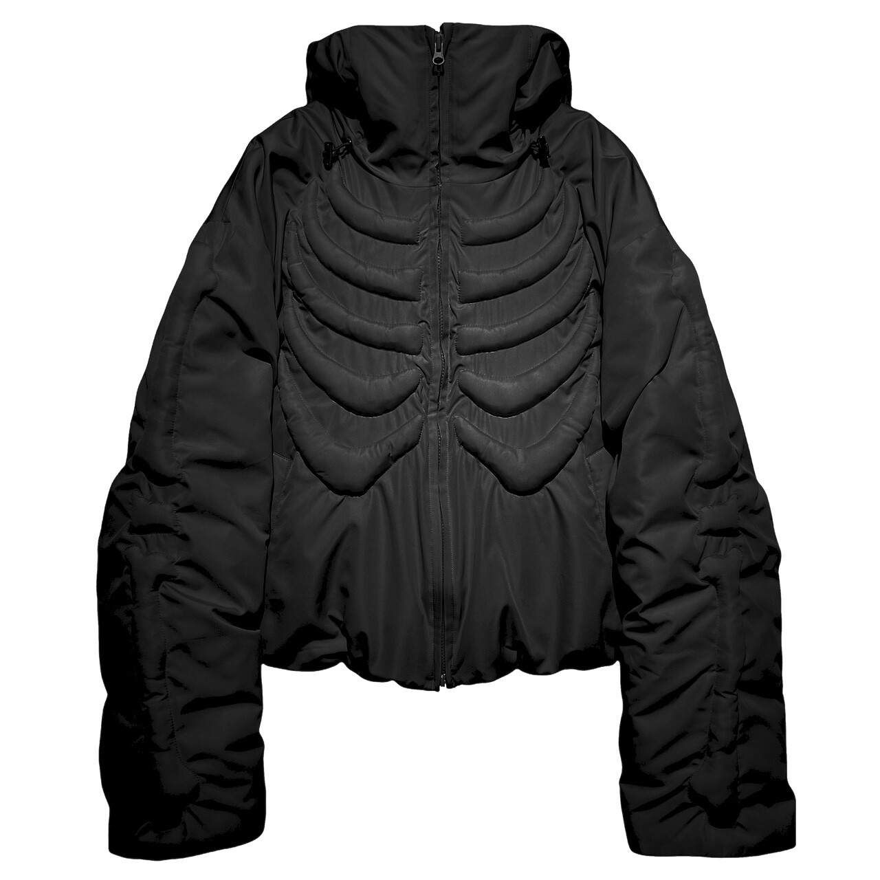 surgery bone embossing puffer jacket 'black'