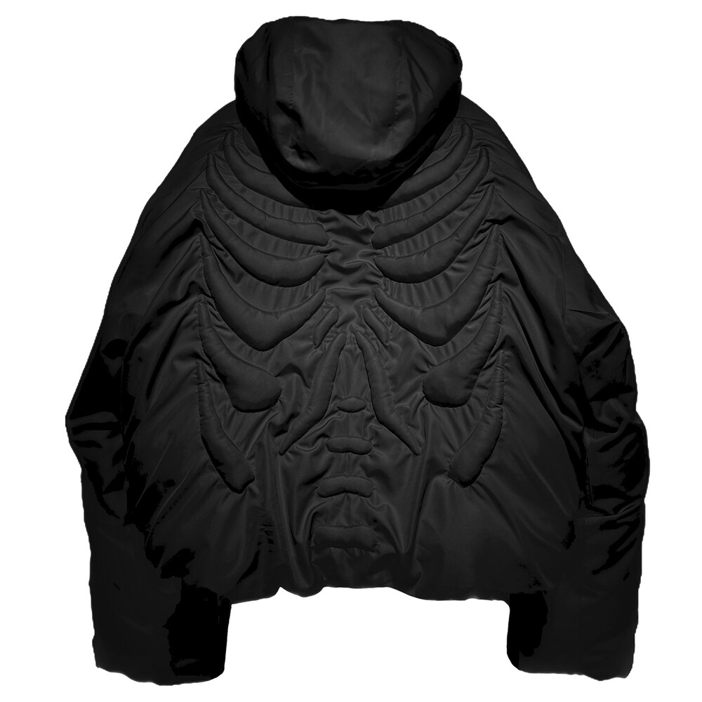 surgery bone embossing puffer jacket 'black'