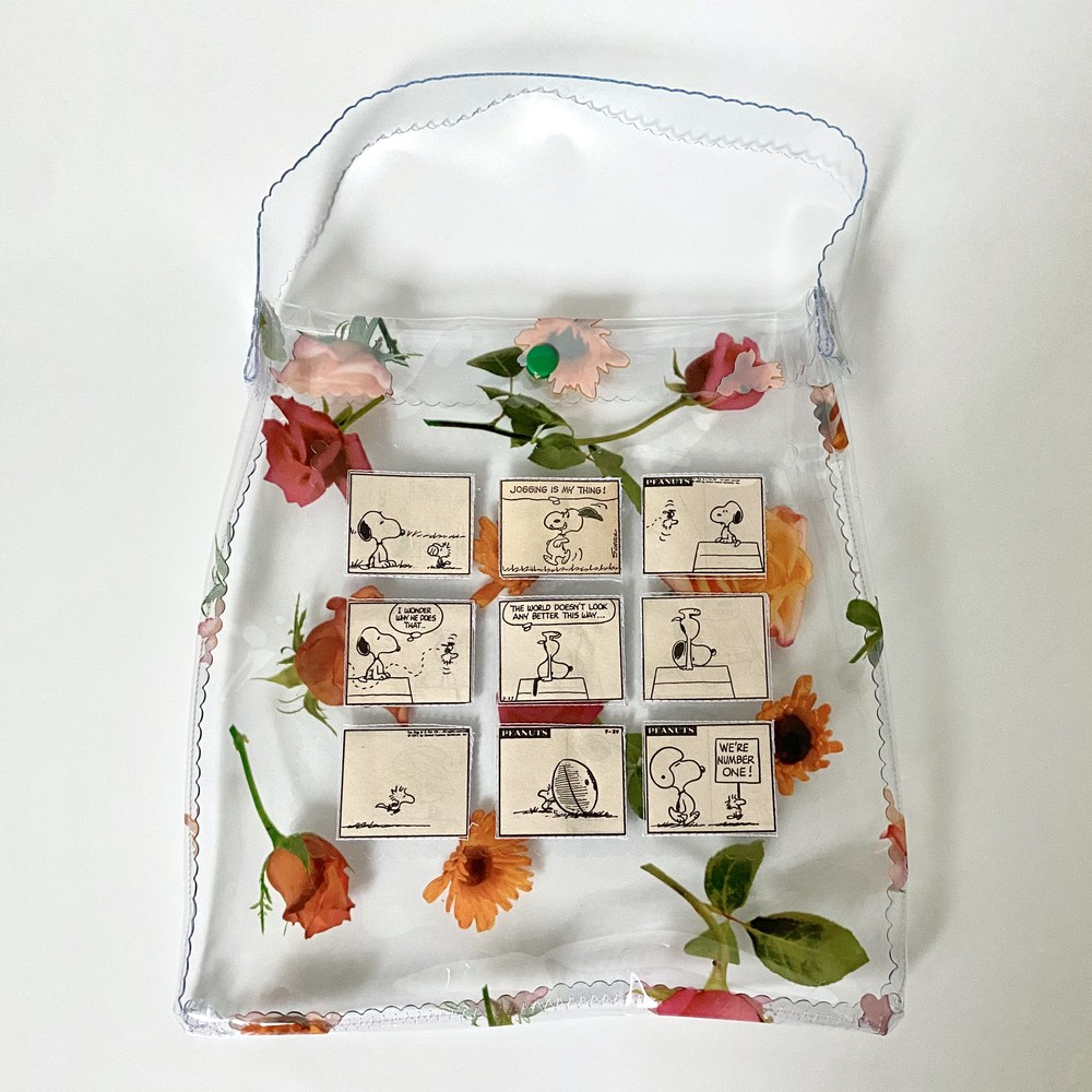 [HELLO.SISI] Snoopy 9-cut Rose Bucket Bag