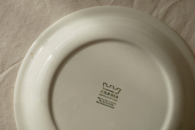 70s Arabia Finland brown pattern plate