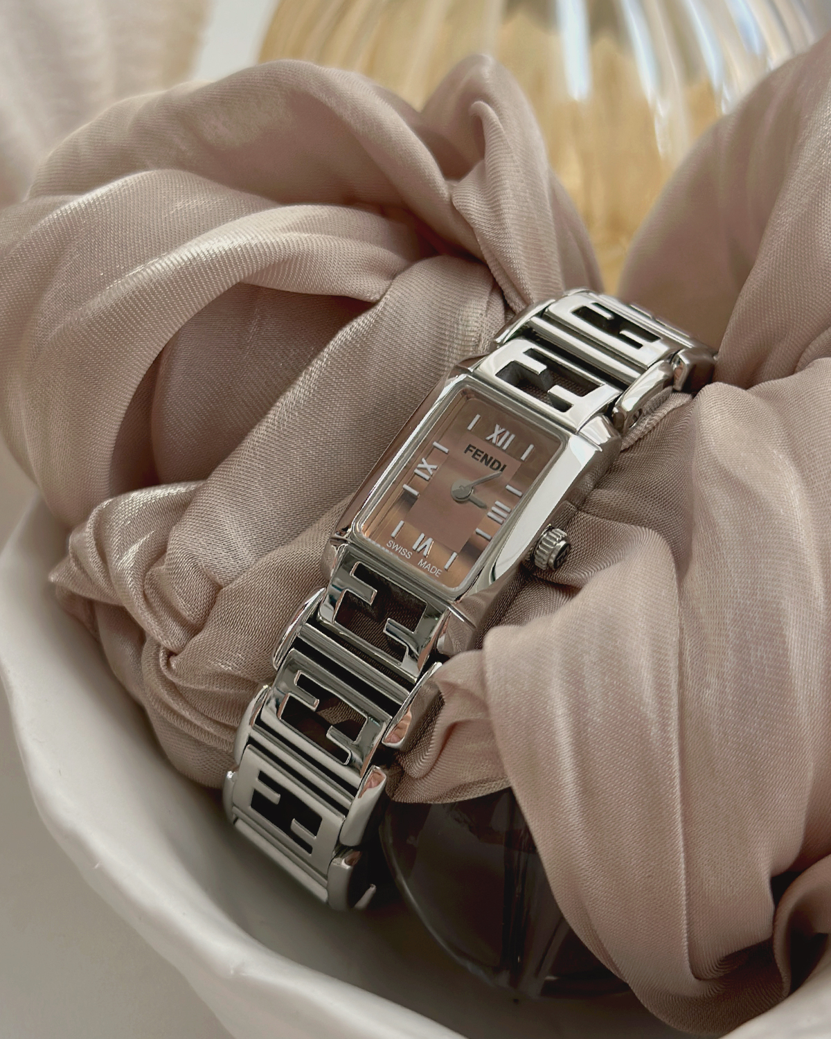 FENDI - FF Logo Steel Bracelet Watch