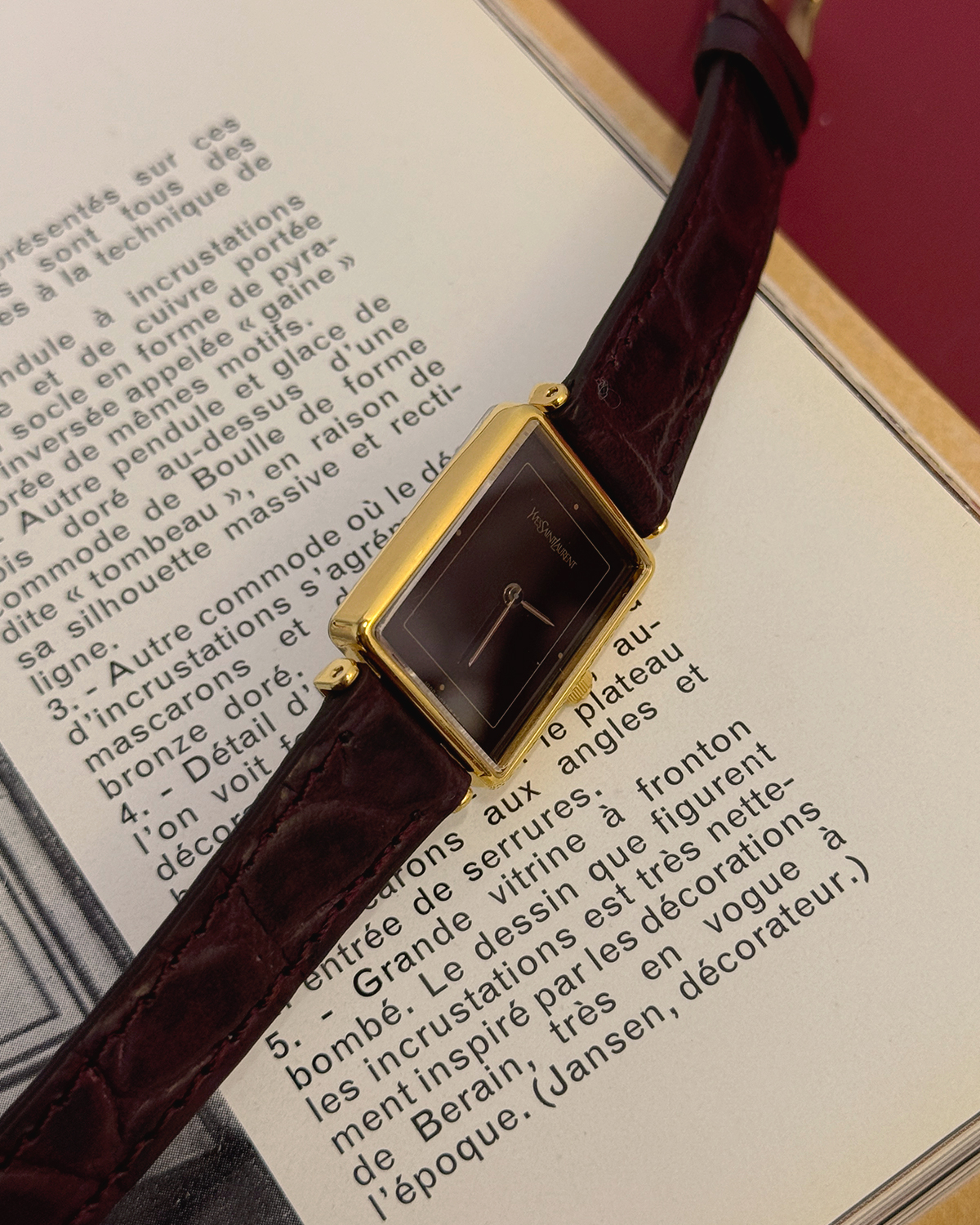 YSL - Square Gold Case Watch
