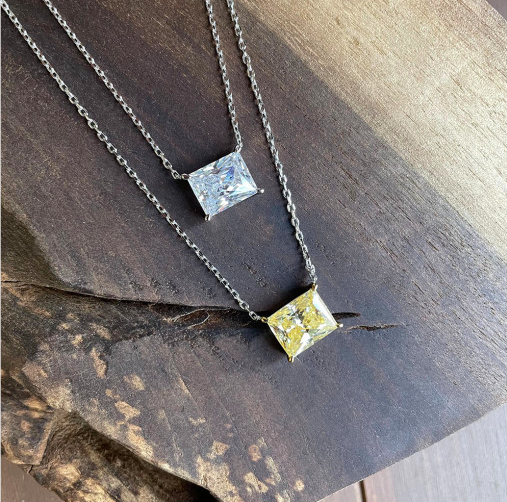 Square Stone Necklace