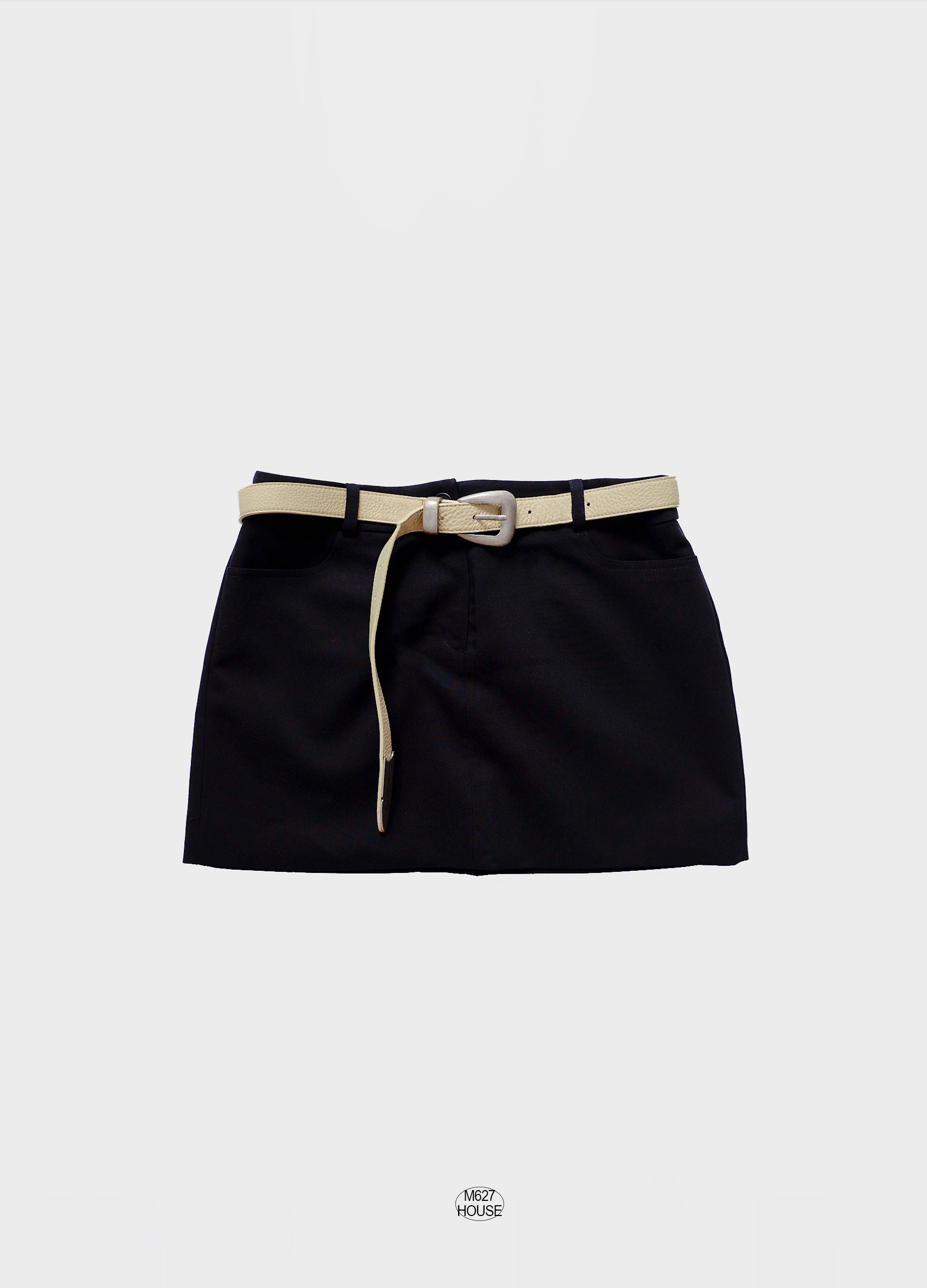 LOW WAIST SOLID SKIRT, BLACK (2C)