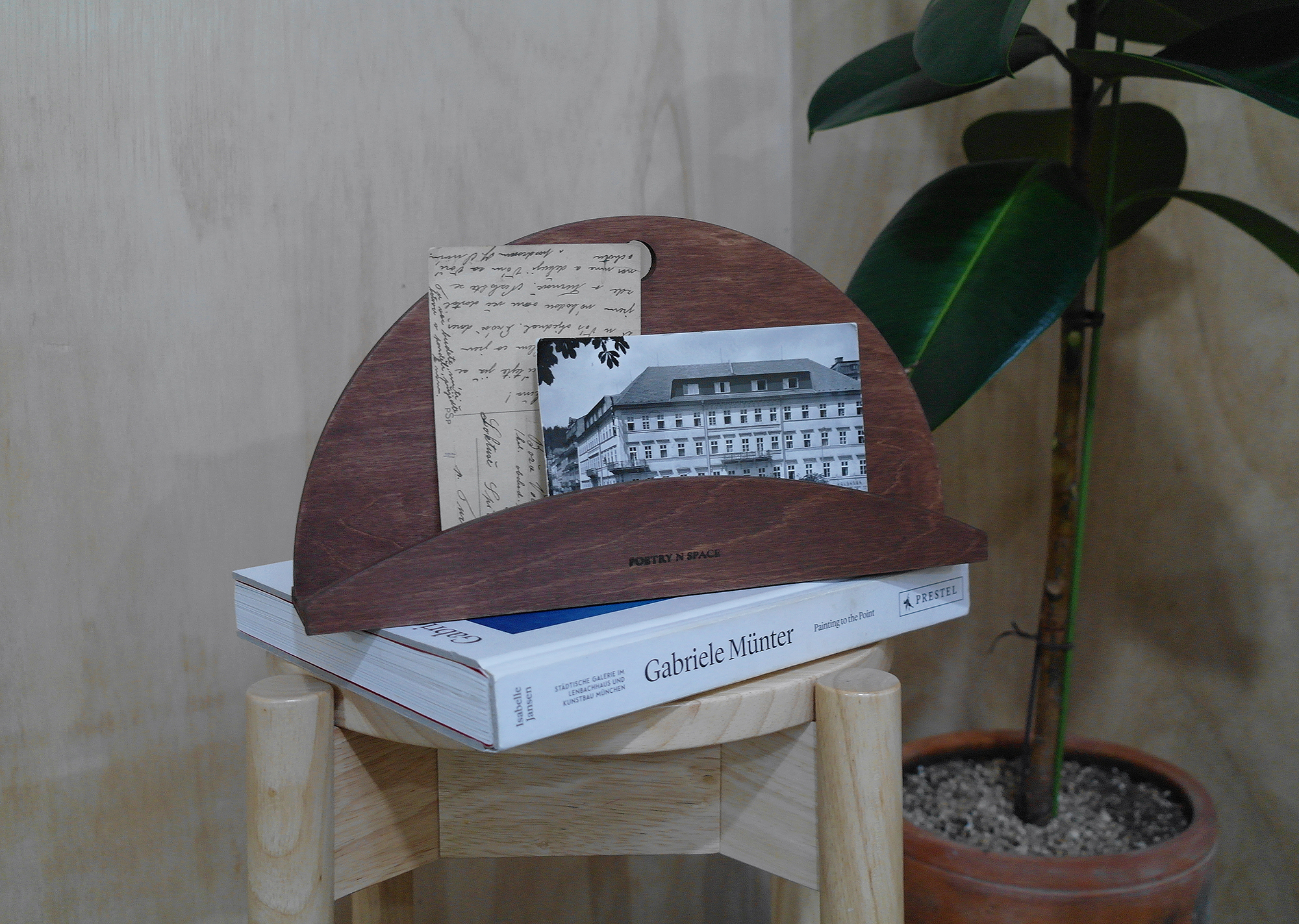 halfmoon series Dark Wood - Postcard holder