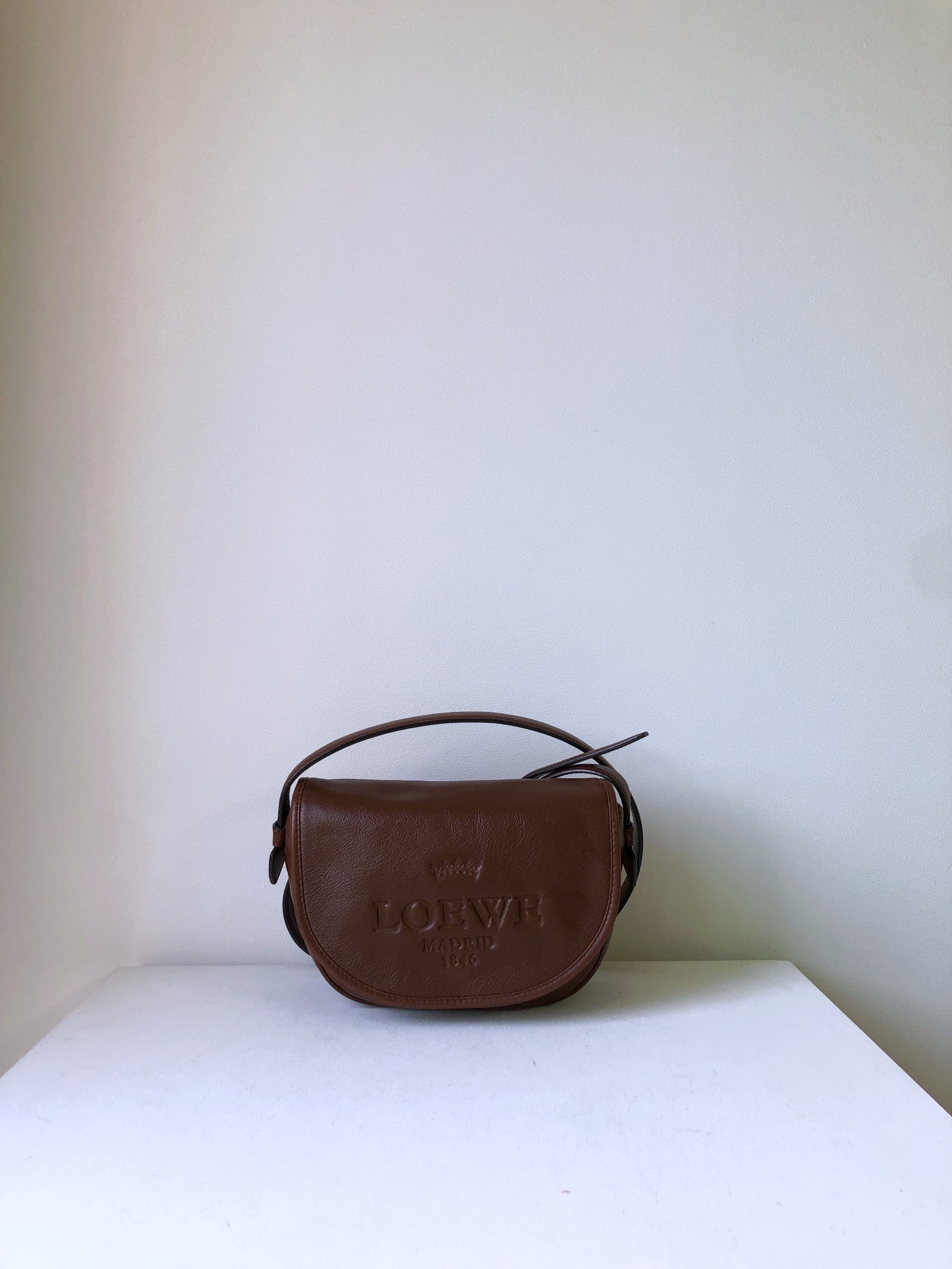 LOEWE Logo Leather Shoulder Bag