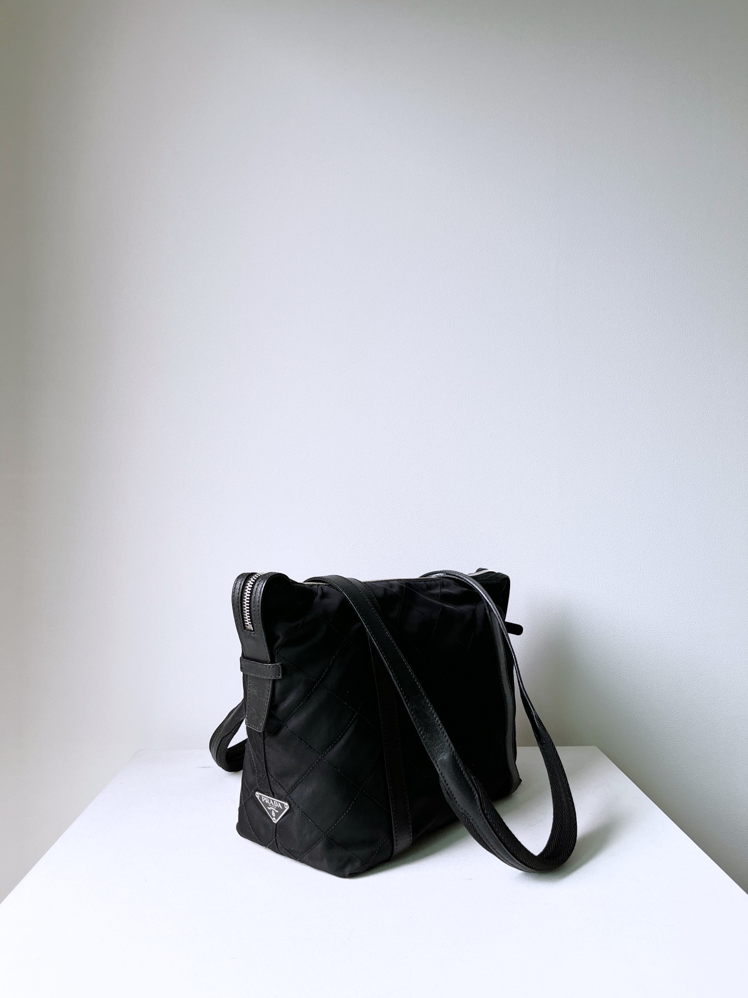PRADA Quilted Pocono Lock Satchel shoulder Bag