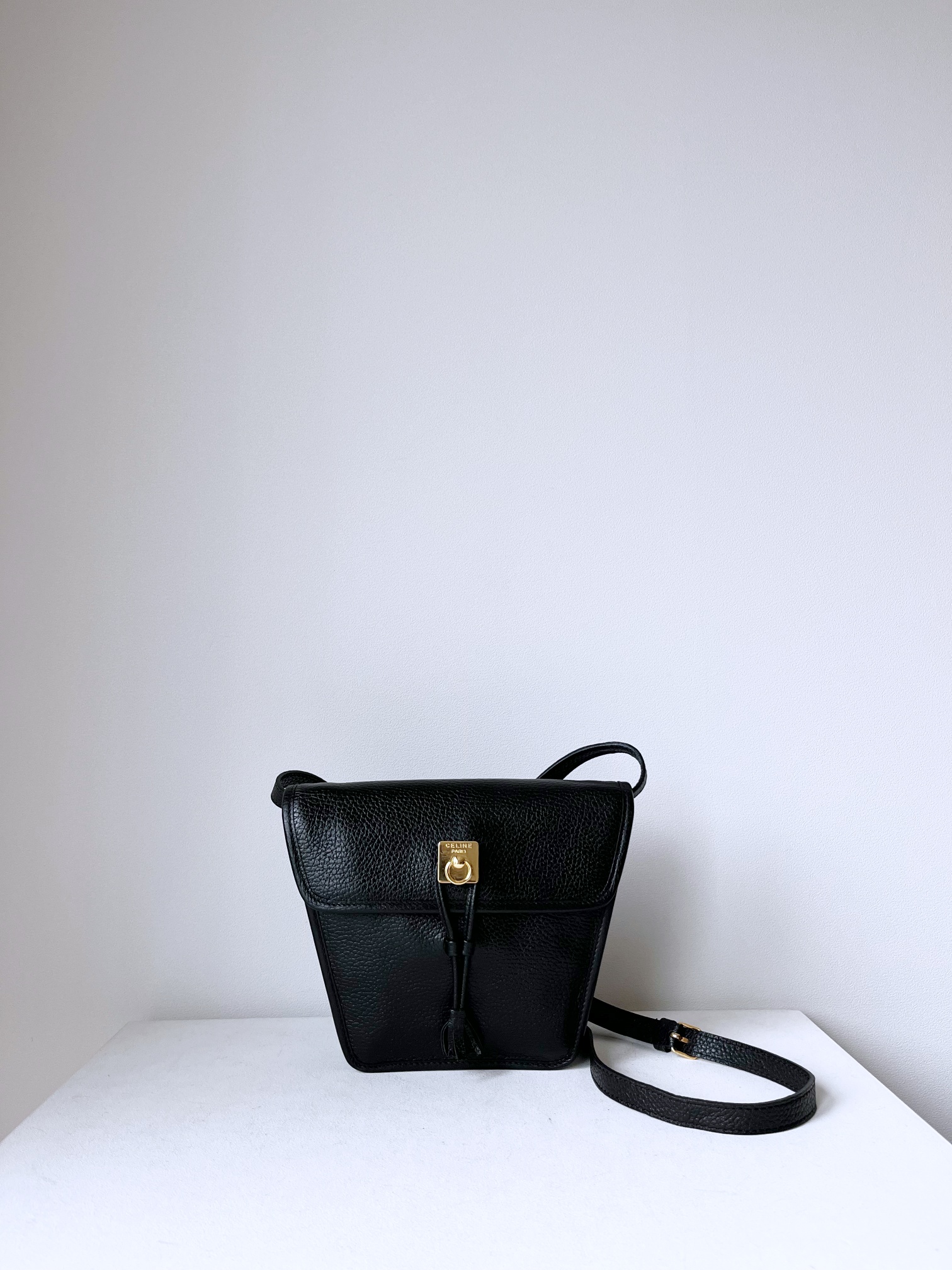 CELINE Square Logo Leather 2Way Bag