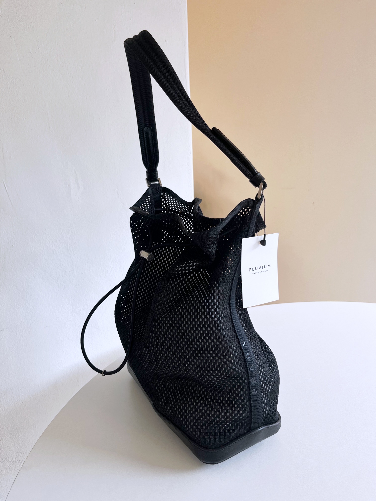 PRADA Net Bucket Shoulder Bag