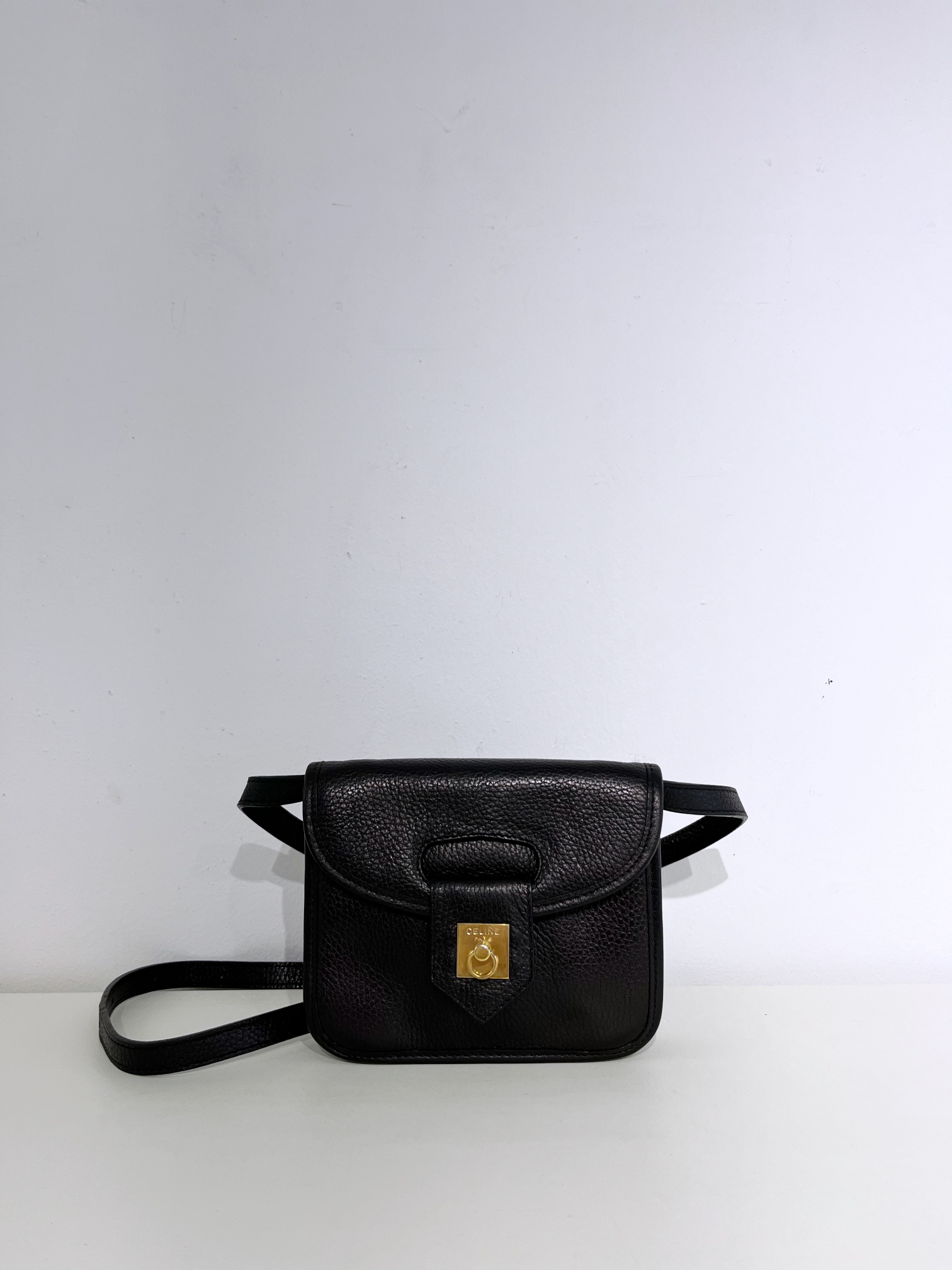 CELINE Square Logo Mini Shoulder Bag