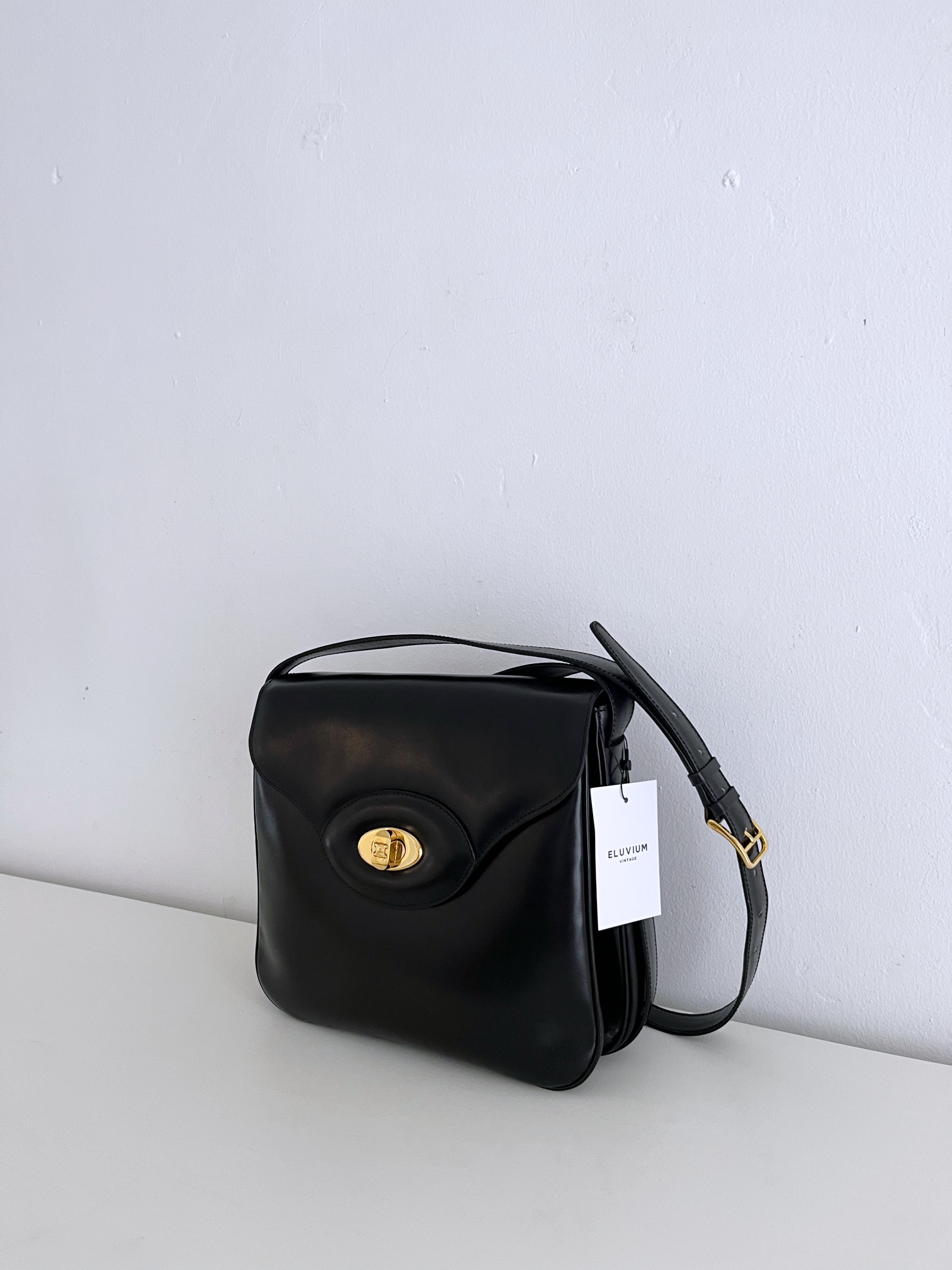 CELINE Mini Triomphe Leather Shoulder Bag