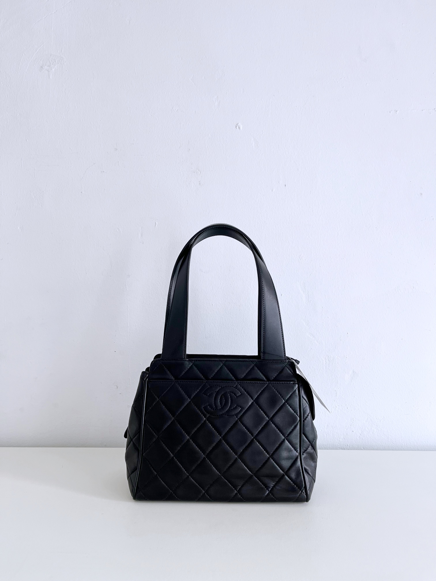 CHANEL Lambskin Quilted Tote Bag