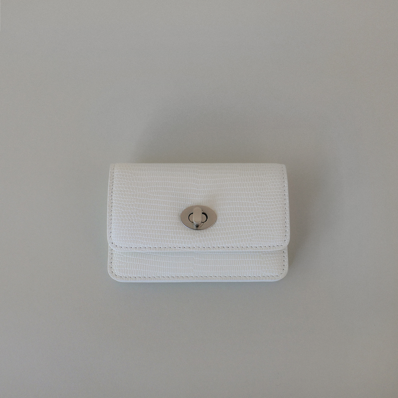 Classic Mini Purse (Lizard-Cream)