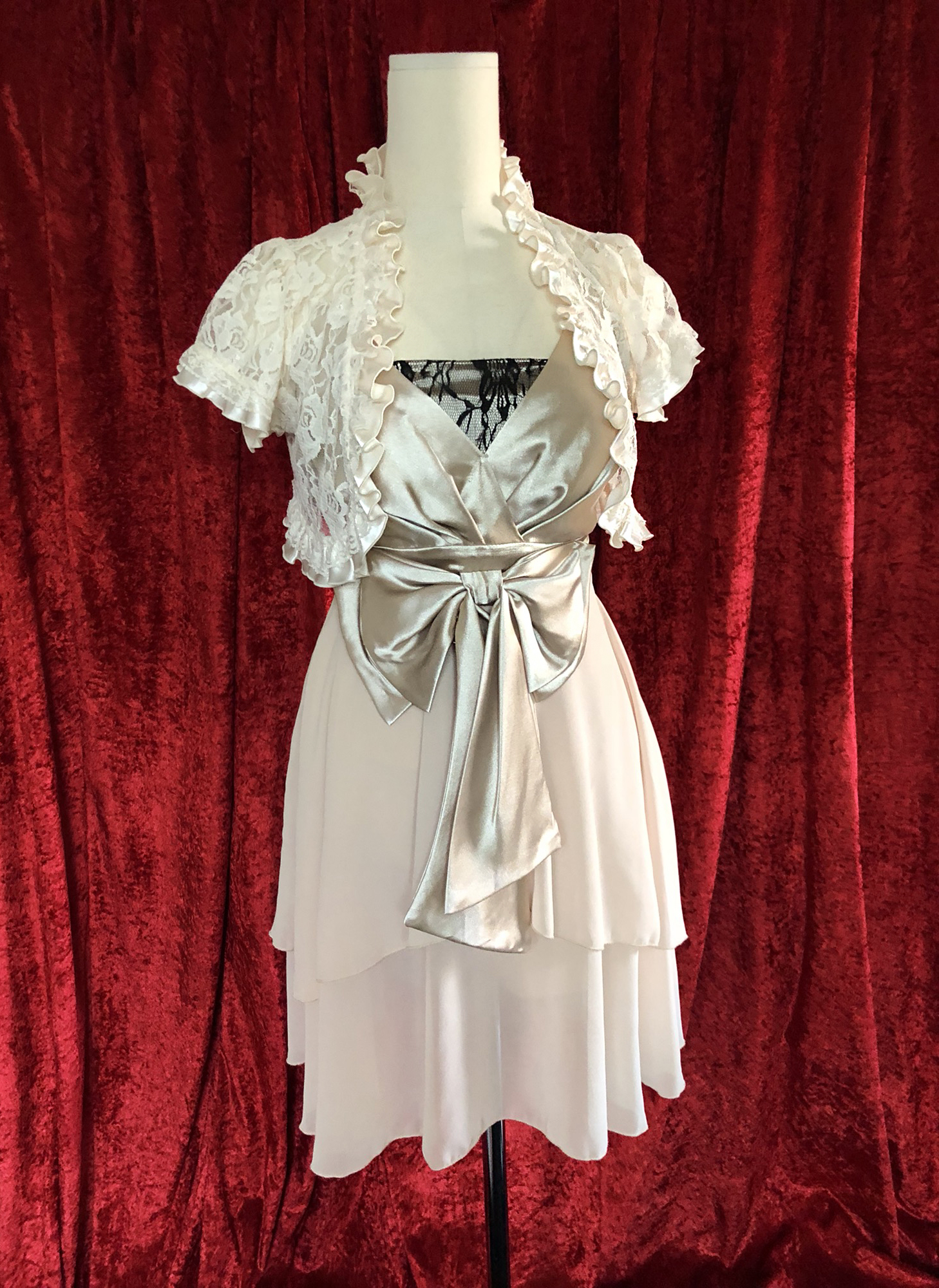 Gold Ribbon Cocktail Dress