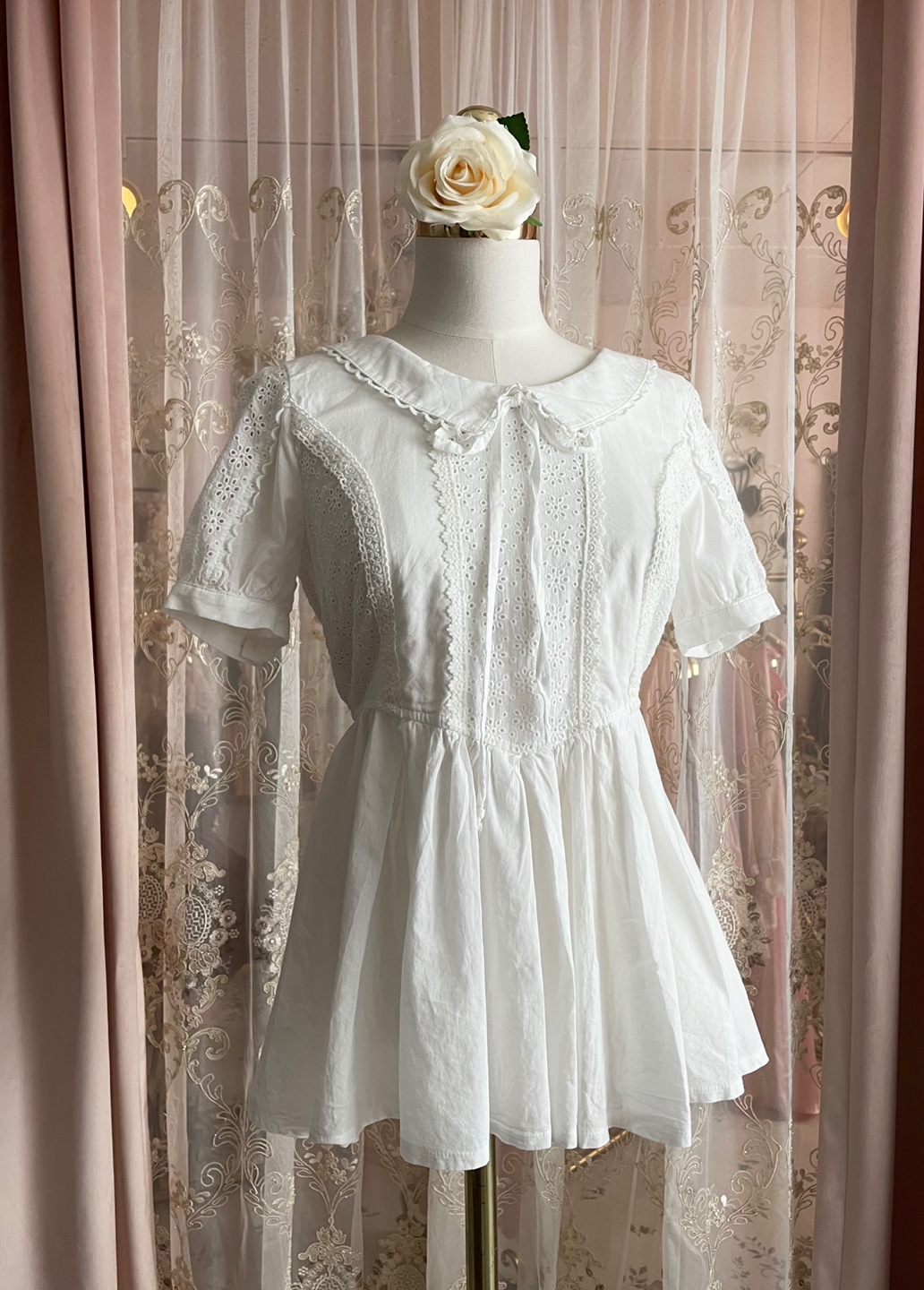 White Cotton Princess Blouse