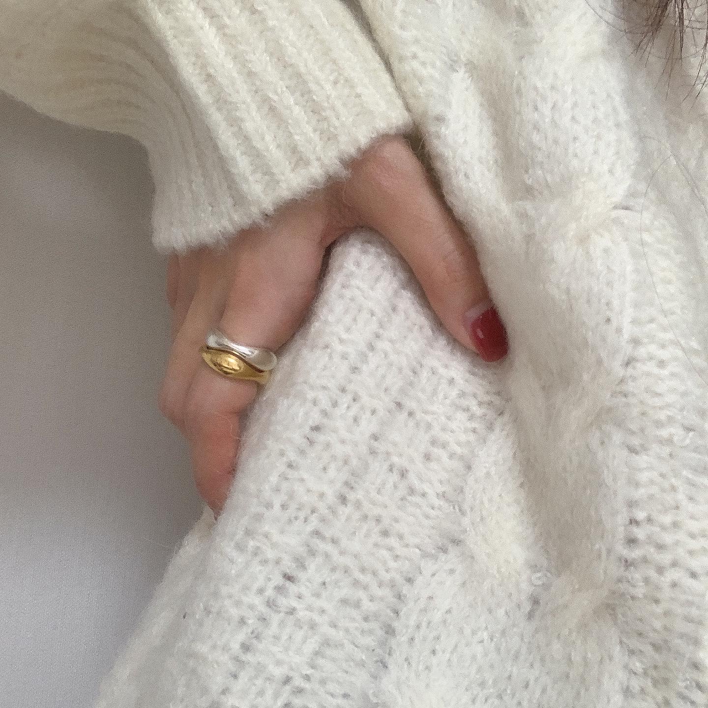 (silver925) Wave bold ring