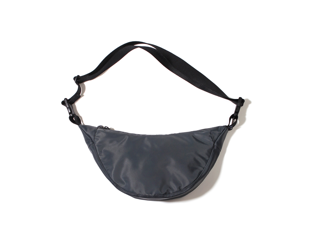 HEAVY TWILL NYLON HOBO BAG MINI-ASH
