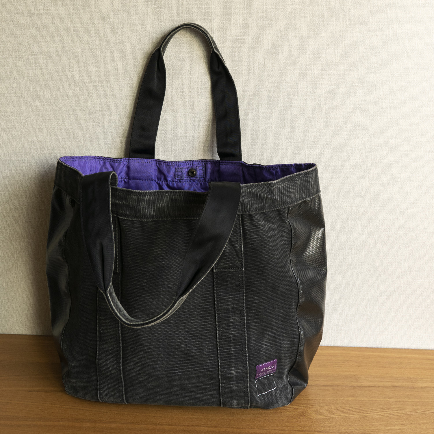 PORTER x ATMOS - Tote Bag (Washed Black & Purple)