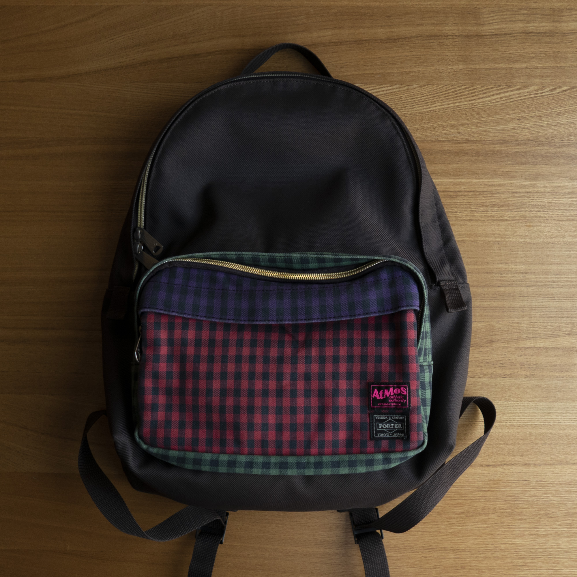 PORTER × ATMOS - DAYPACK (Check & Brown)