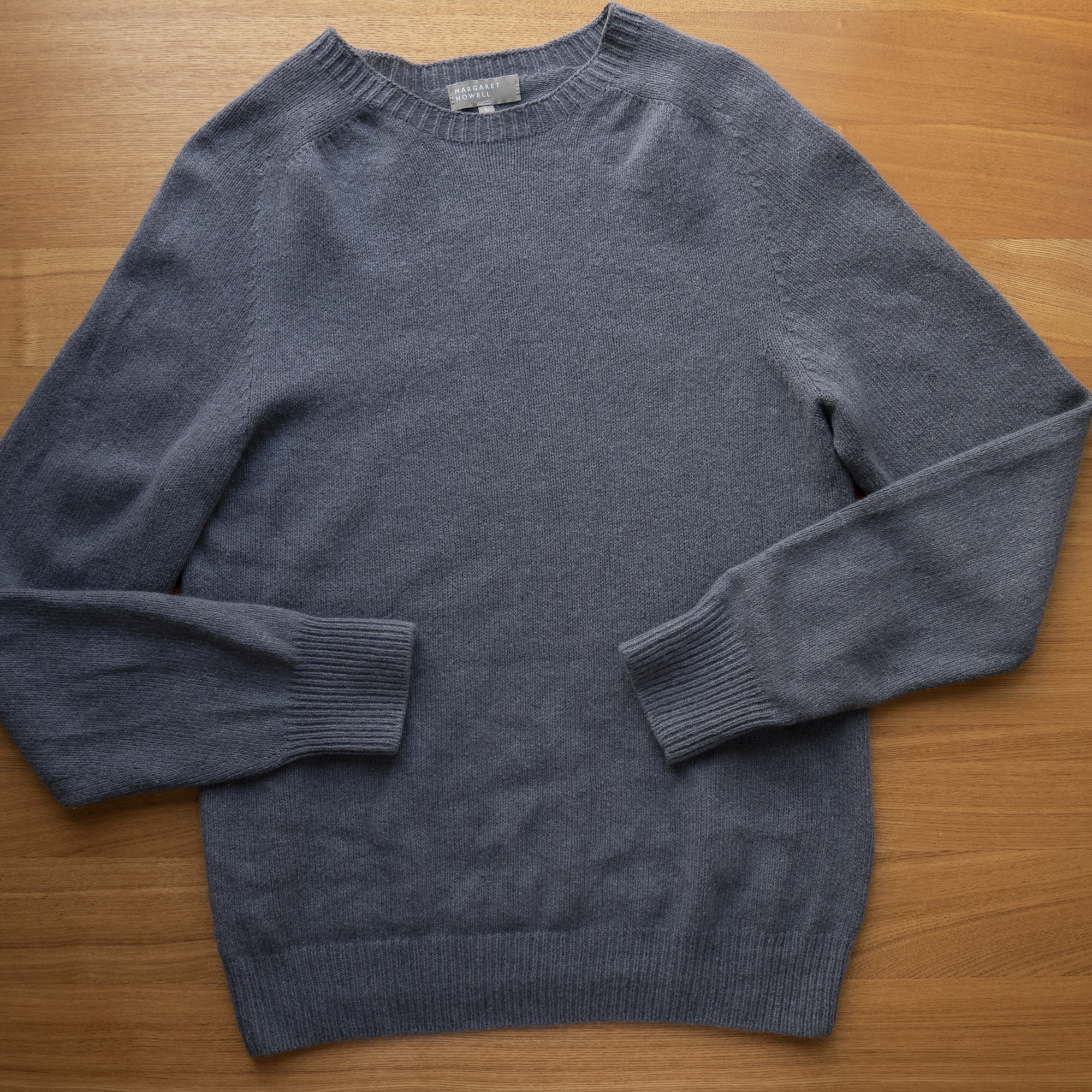 MARGARET HOWELL - Cotton Cashmere Knit Sweater (Ash Grey)