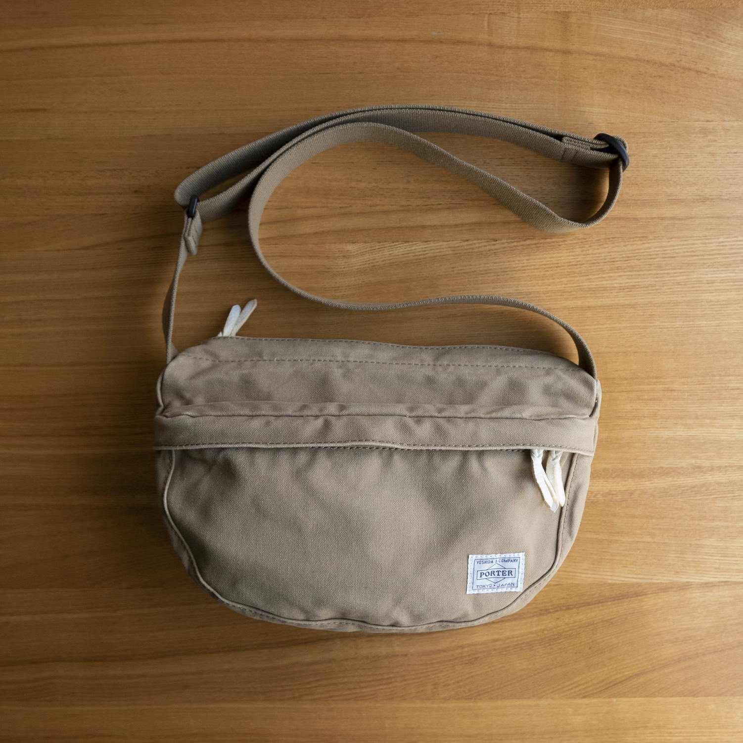 PORTER - Canvas Shoulder Bag (Beige)