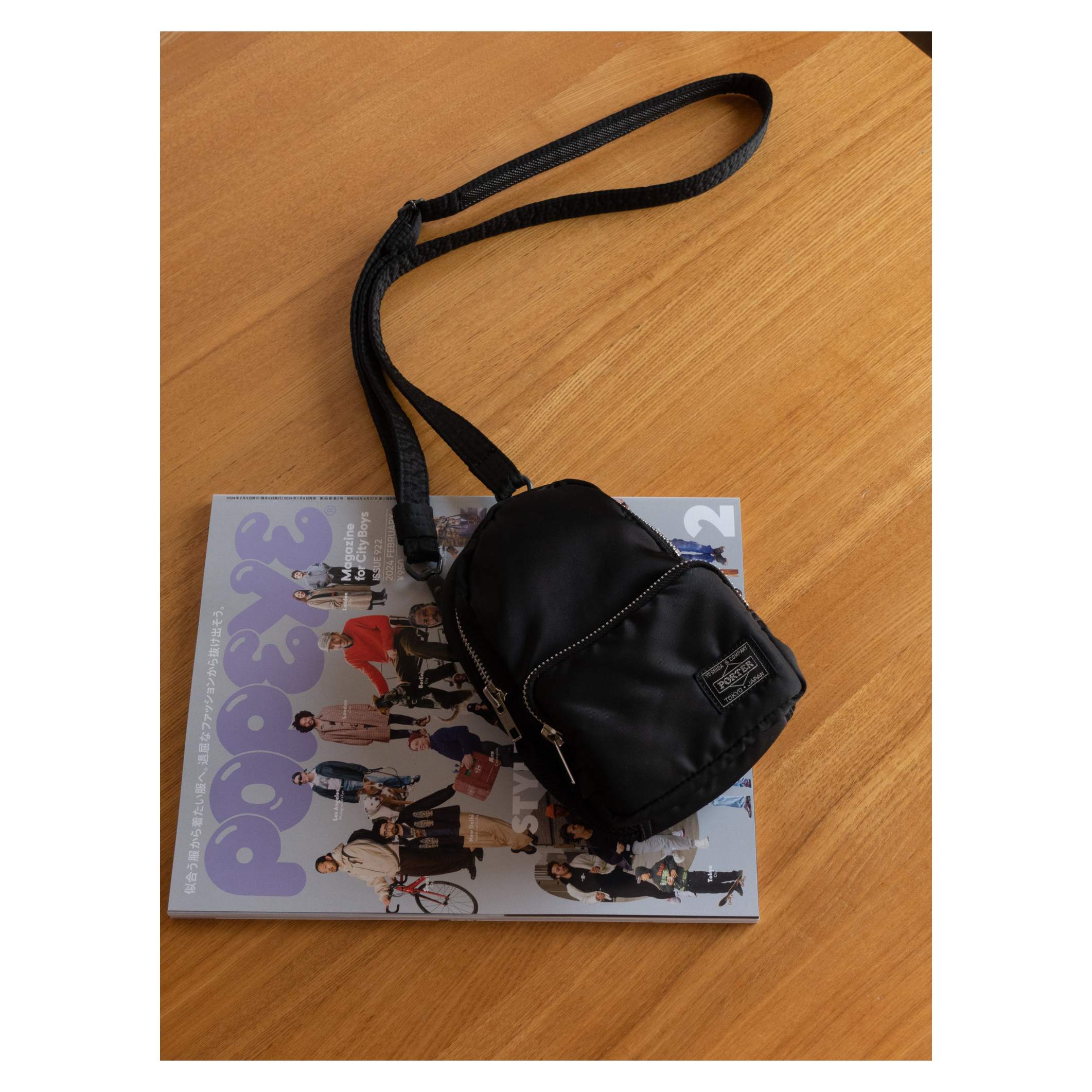 PORTER TANKER - Mini Daypack Pouch Shoulder Bag (Black)