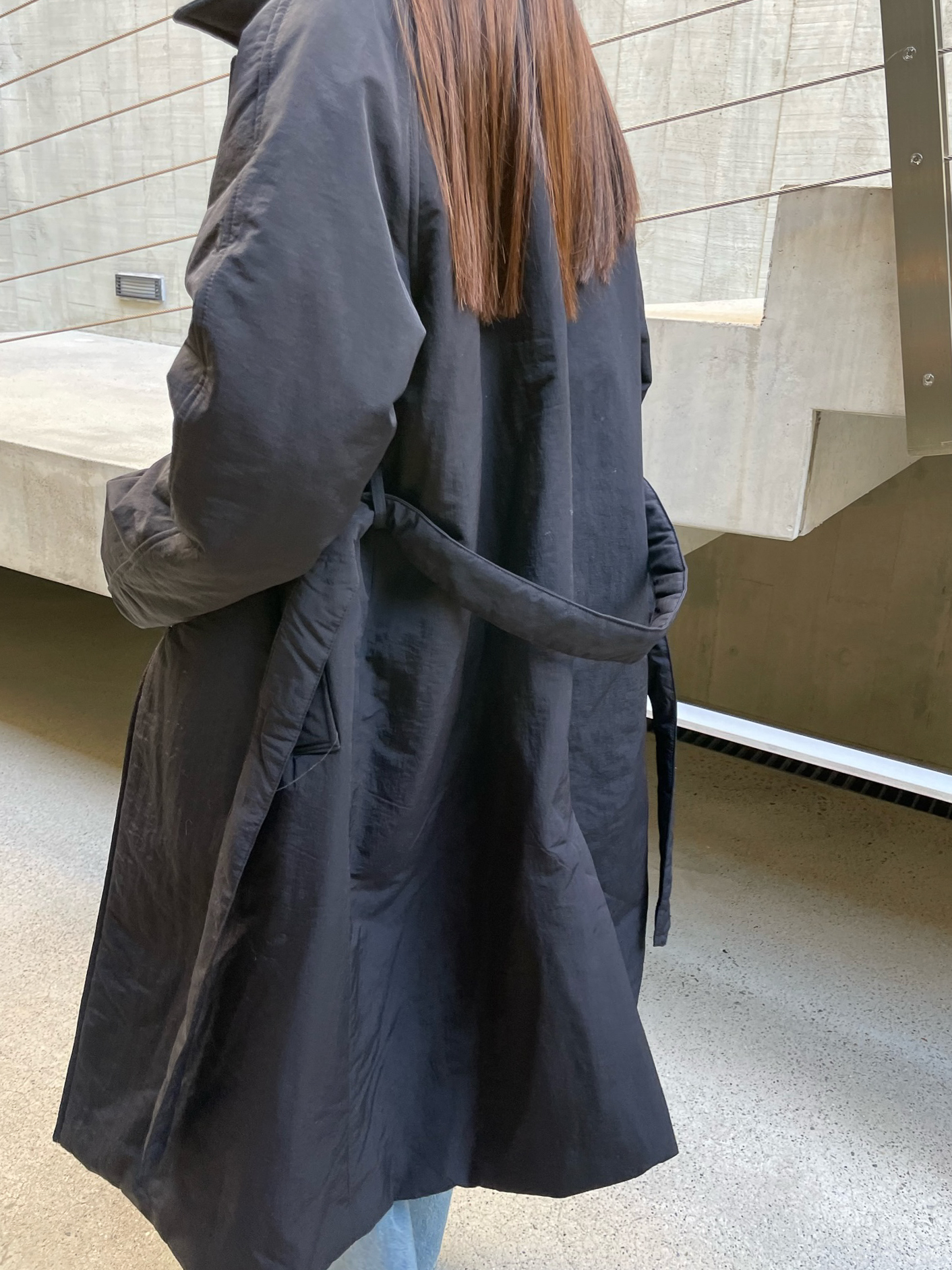 SINGLE PADDING COAT (BLACK)