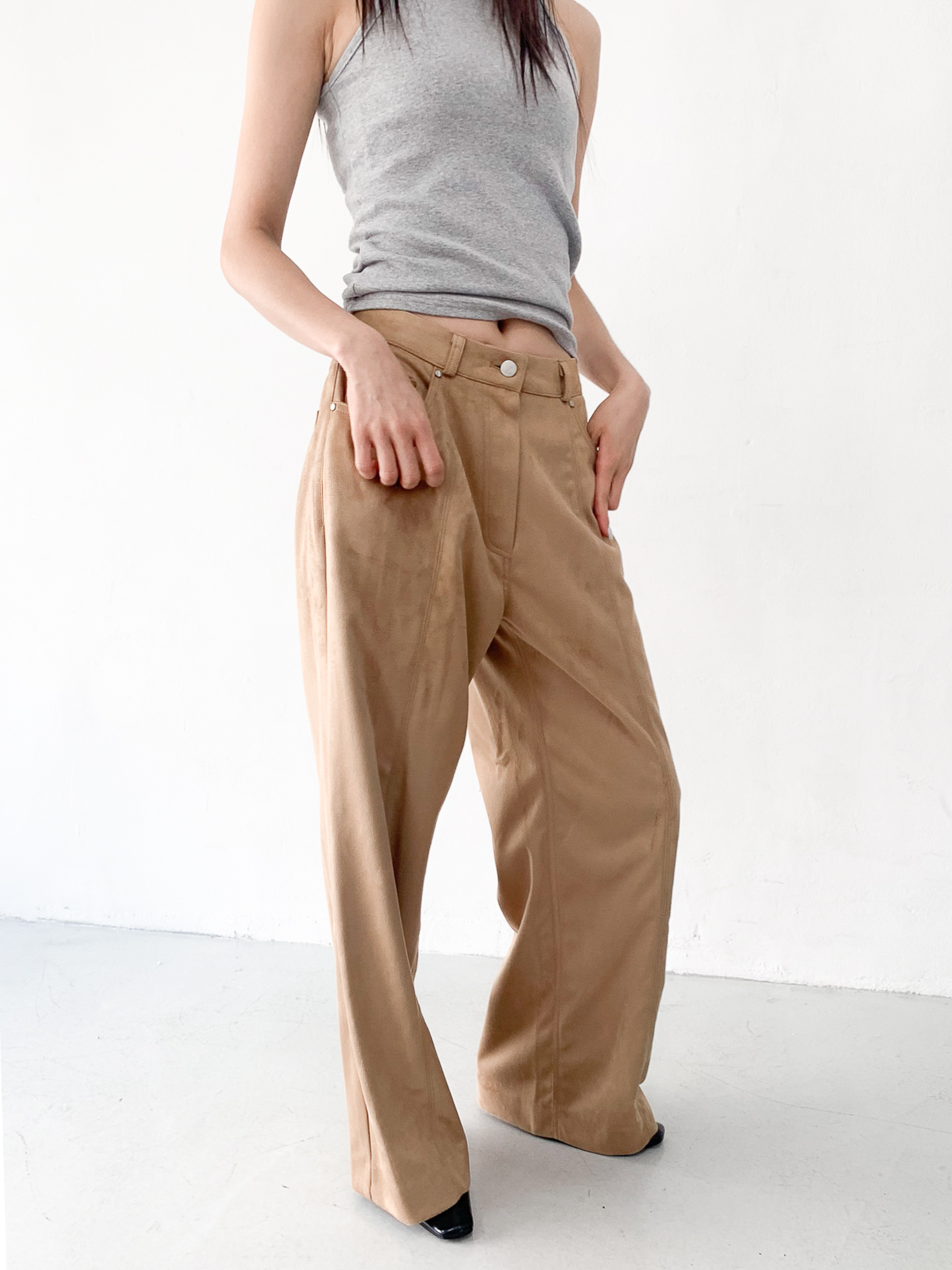 CONCRETE SUEDE PANTS (2COLOR)