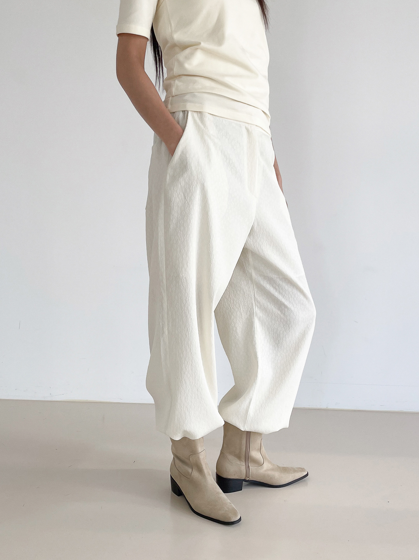 JACQUARD STRING PANTS (2COLOR)