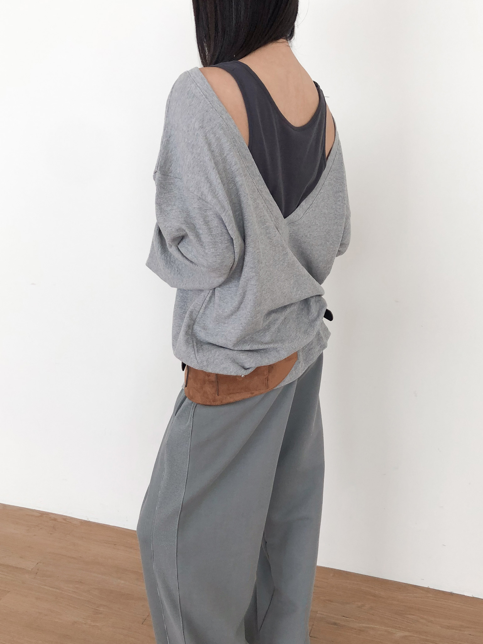 OVERSIZE BACK OPEN TOP (3COLOR)