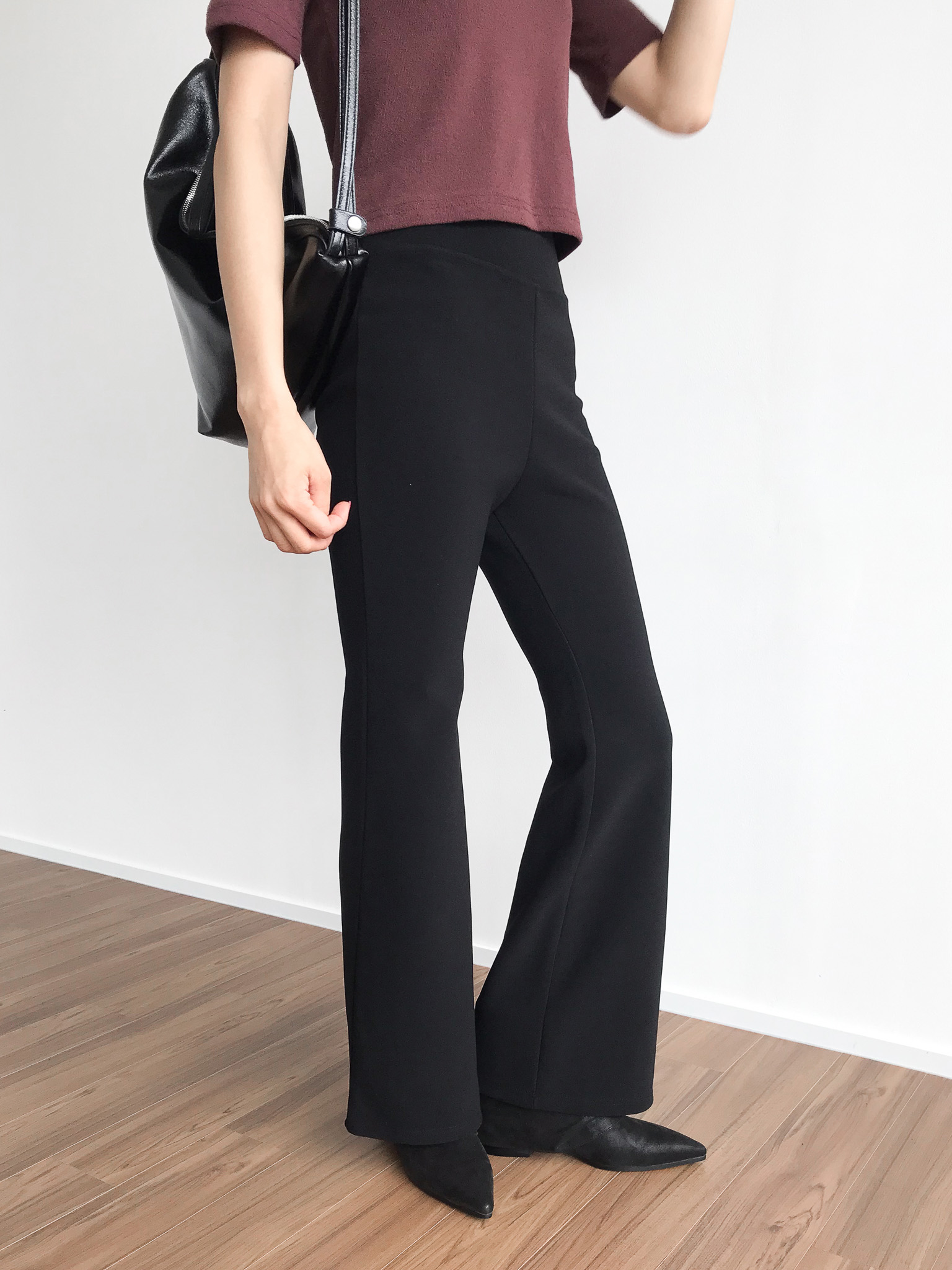 LAYERED BOOTS CUT PANTS (2COLOR)