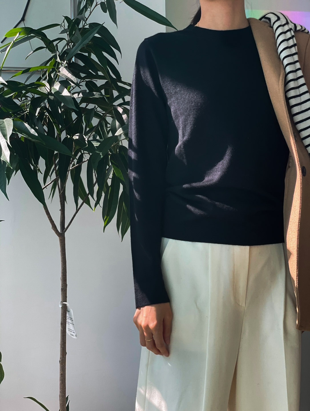 Cashmere100 spring cashmere knit top