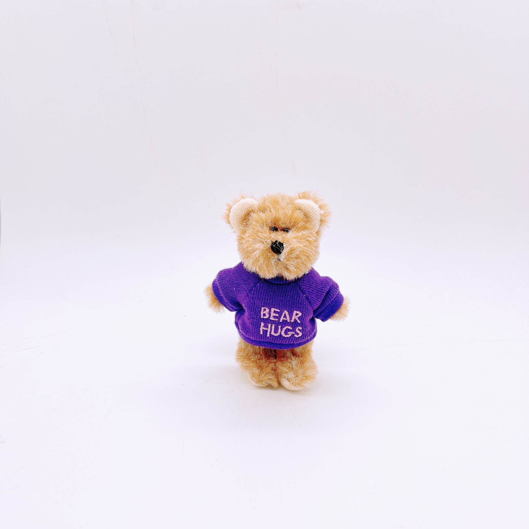 Purple bear hugs mini bear