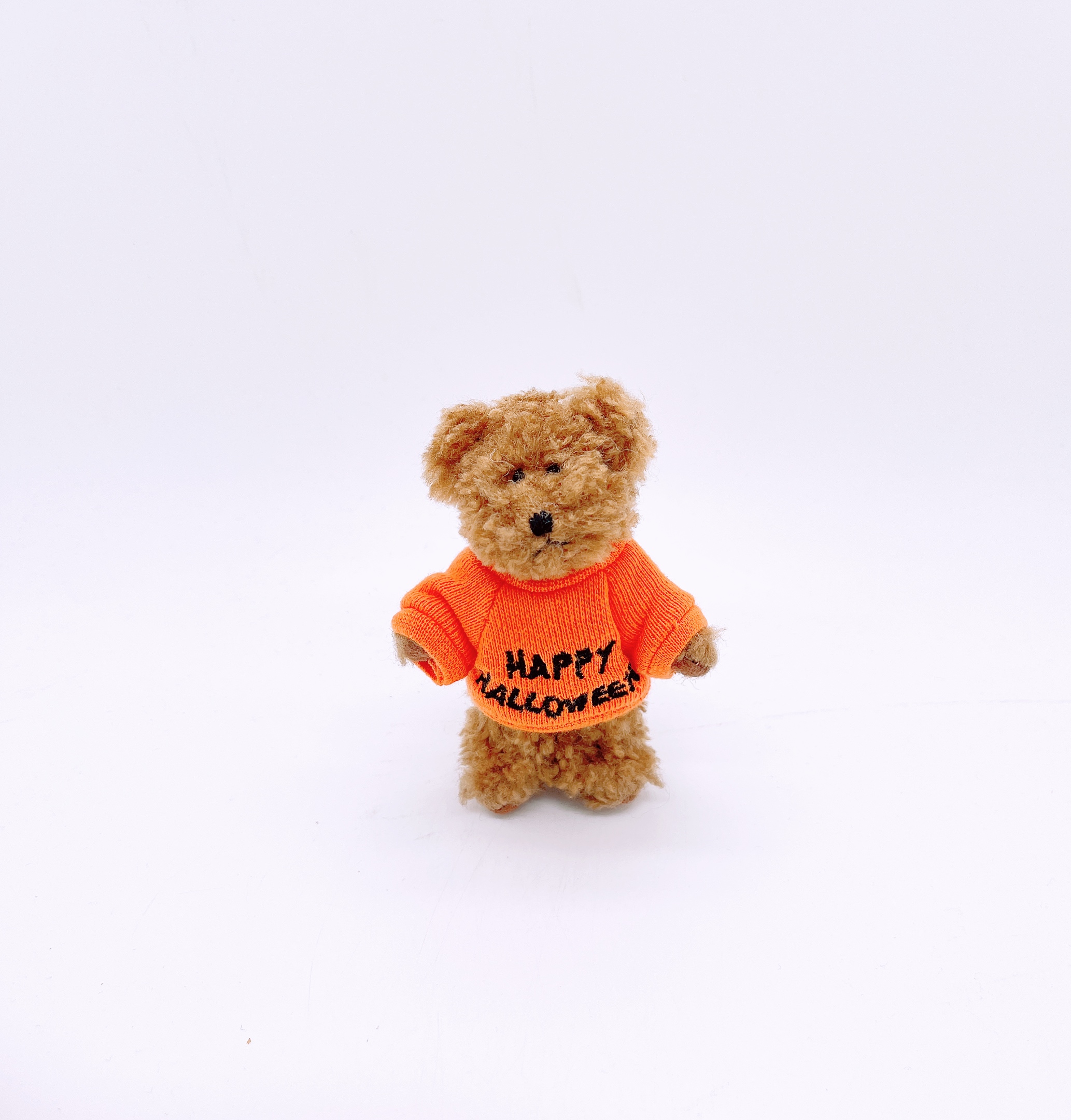Happy orange mini message bear