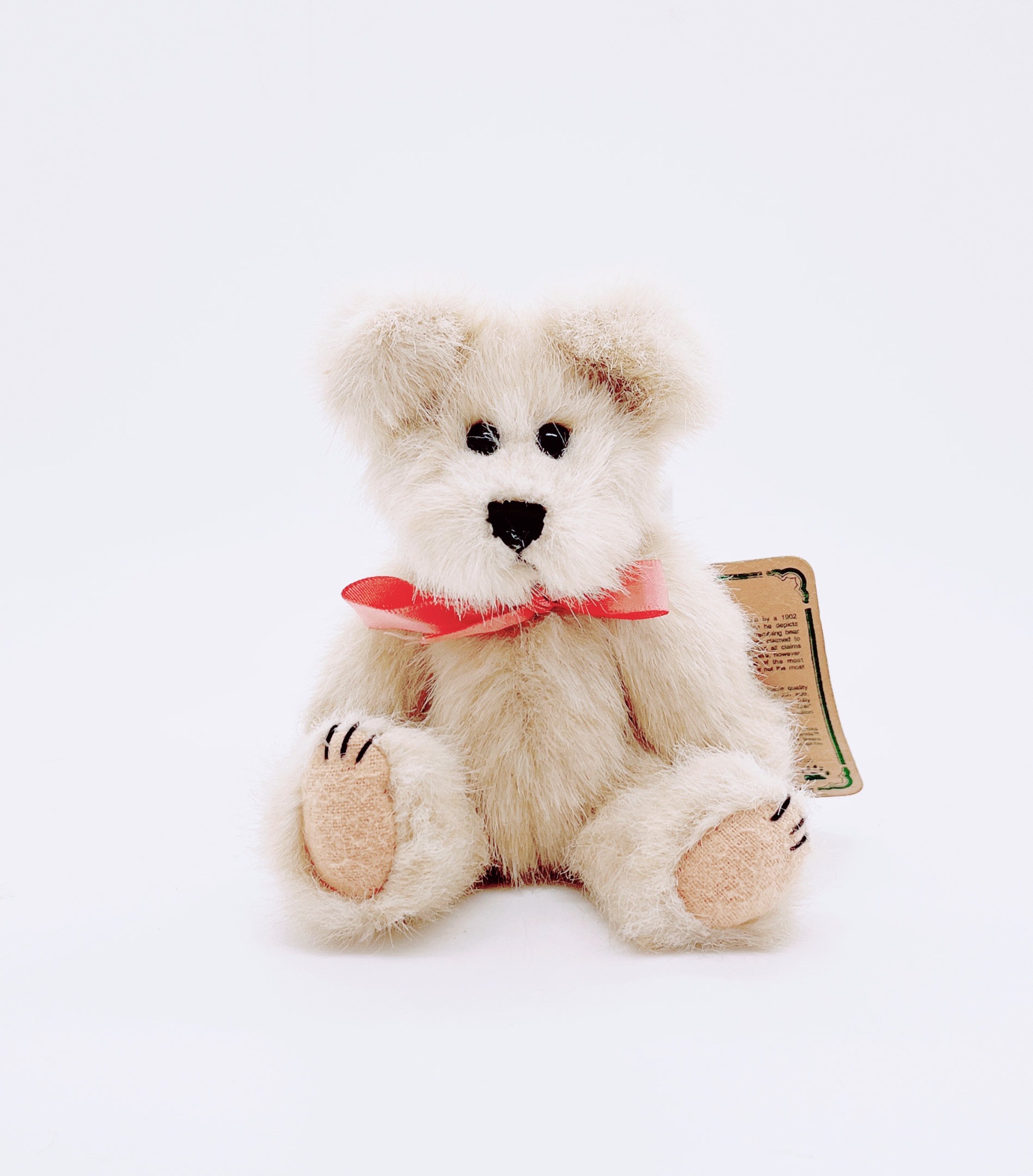 White basic pink ribbon bear