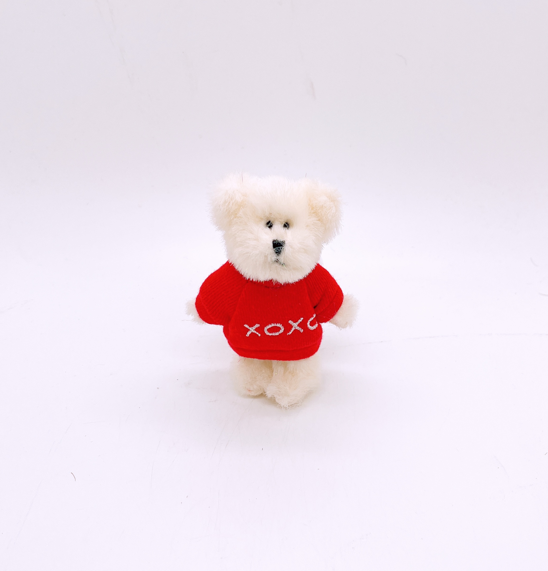 Sparkle white mini message bear